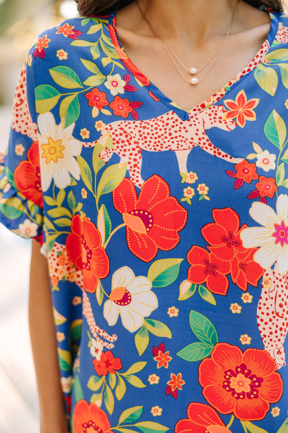 Always Summer Royal Blue Floral Blouse – Shop the Mint