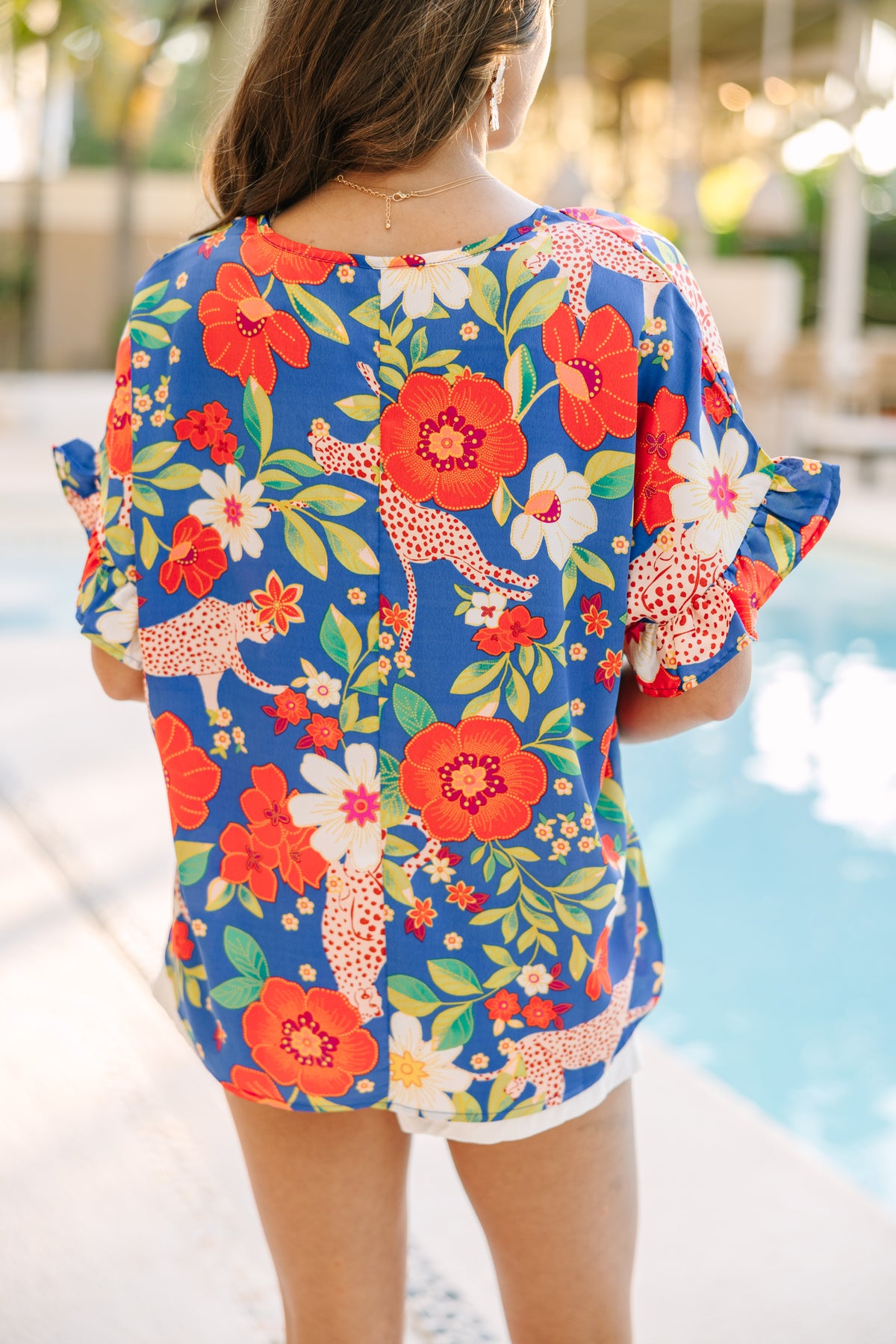 Always Summer Royal Blue Floral Blouse – Shop the Mint