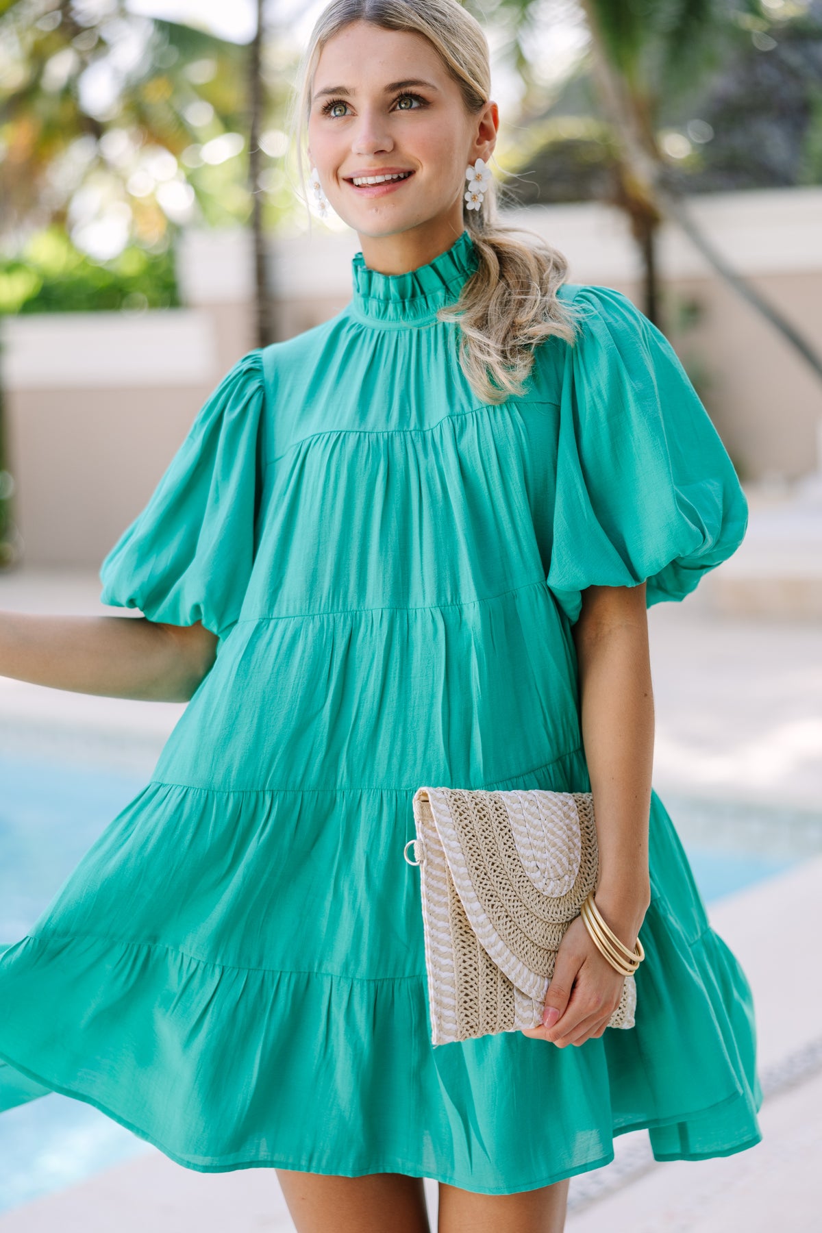 Filled WIth Joy Jade Green Babydoll Dress – Shop the Mint