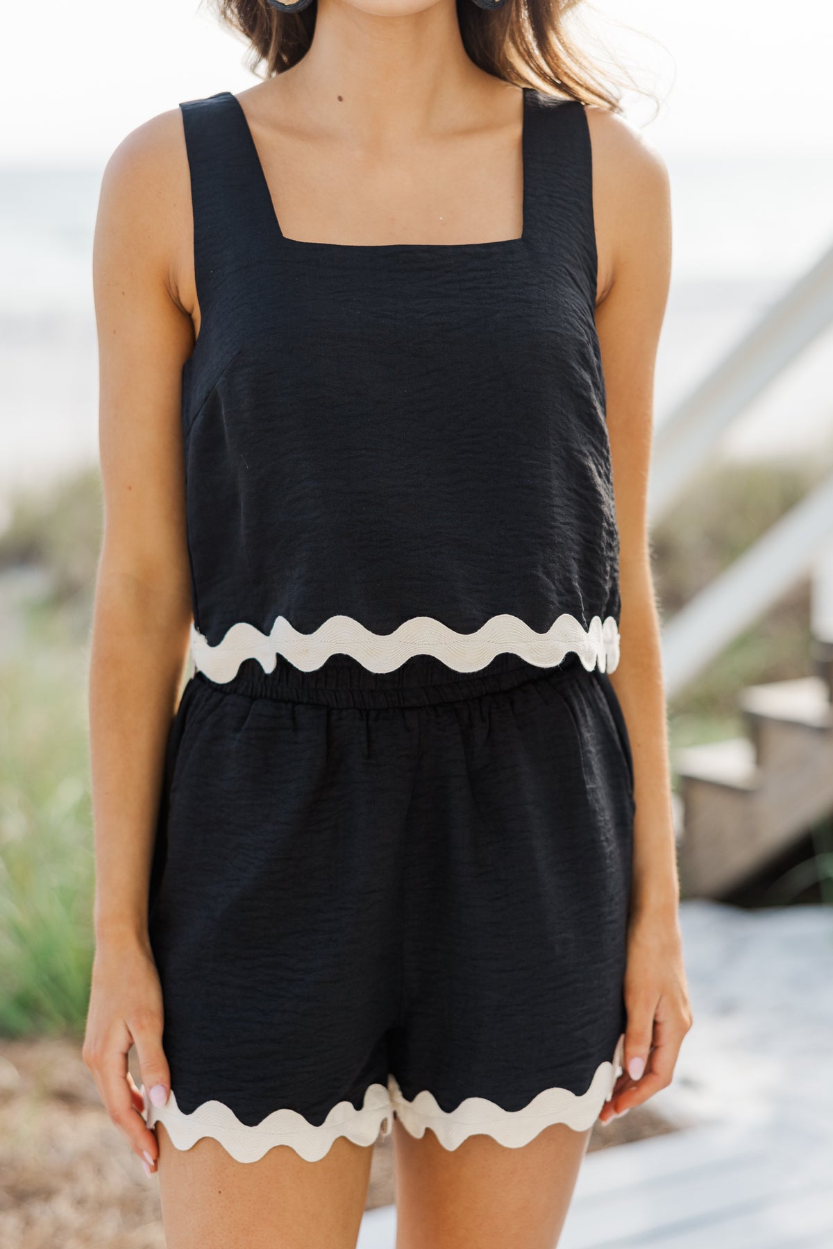 Still The One Black Rickrack Tank – Shop the Mint