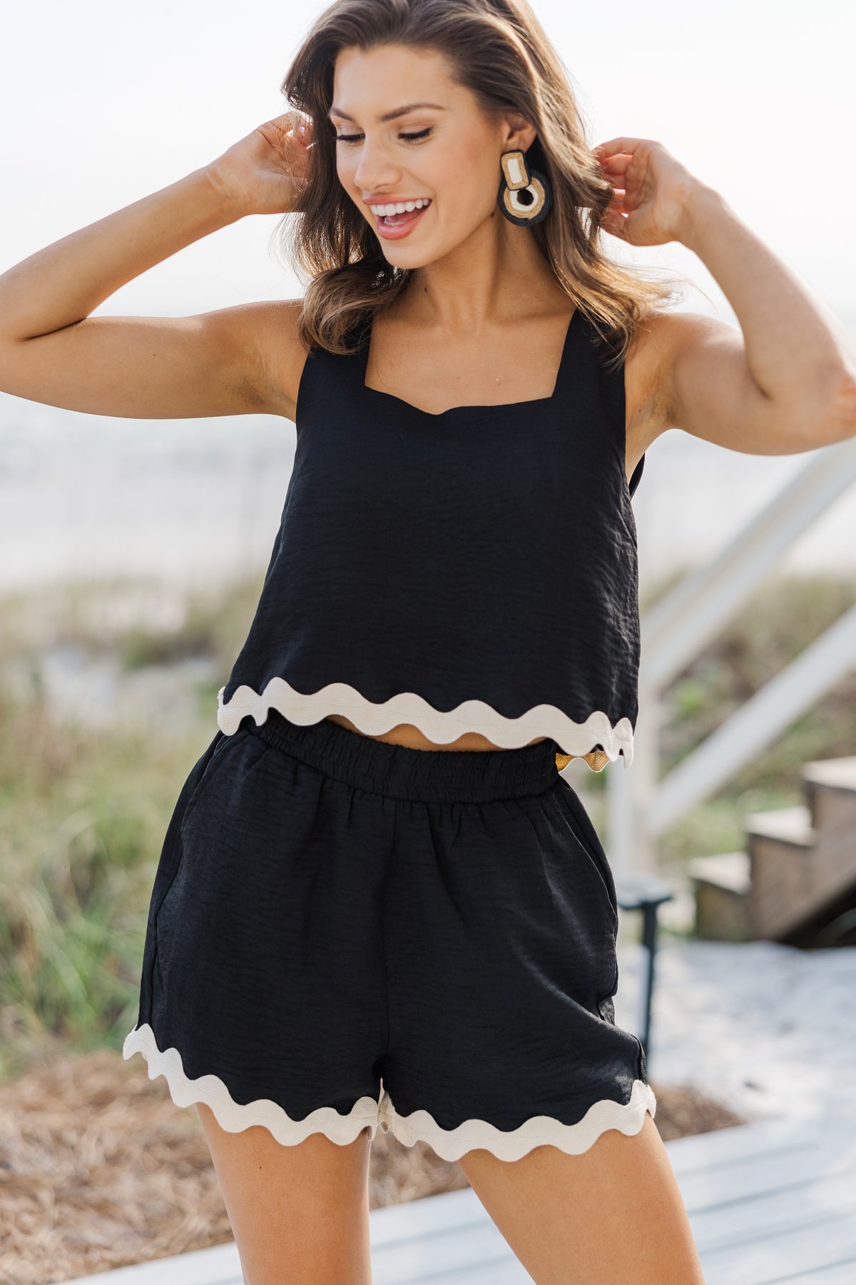 Still The One Black Rickrack Tank – Shop the Mint