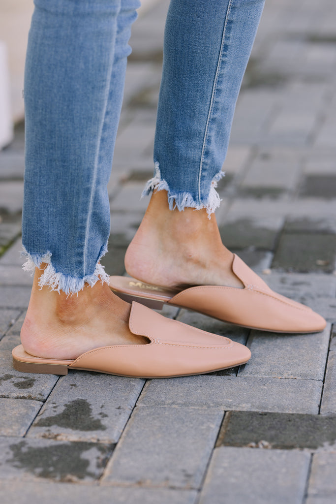 Official Business Beige Brown Flat Mules – Shop the Mint