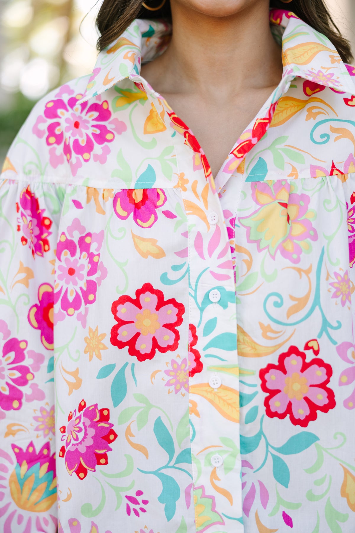 Fate: Found Your Voice White Floral Blouse – Shop the Mint