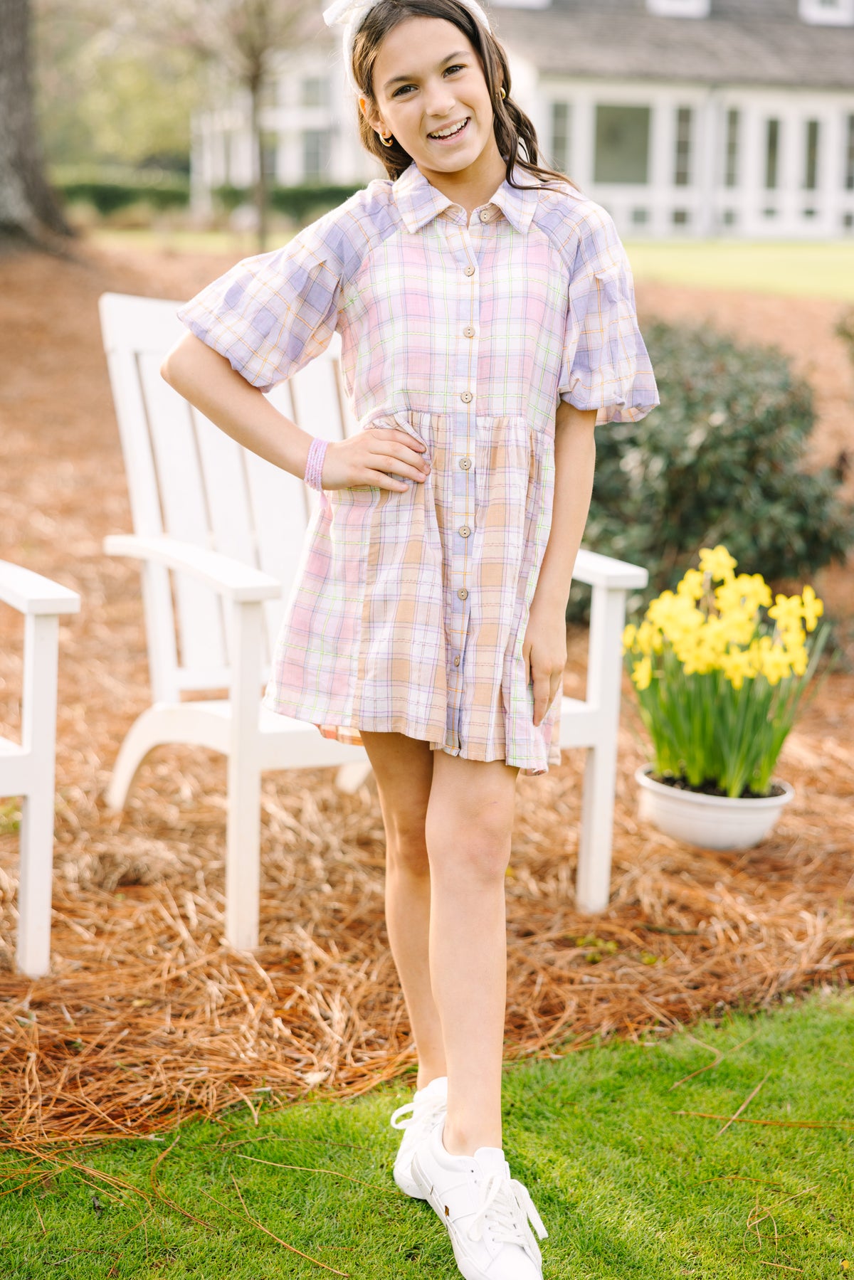 Girls: Happy Place Plaid Dress – Shop the Mint