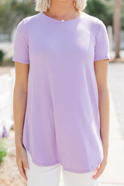 Let's Meet Later Lavender Purple Top – Shop the Mint