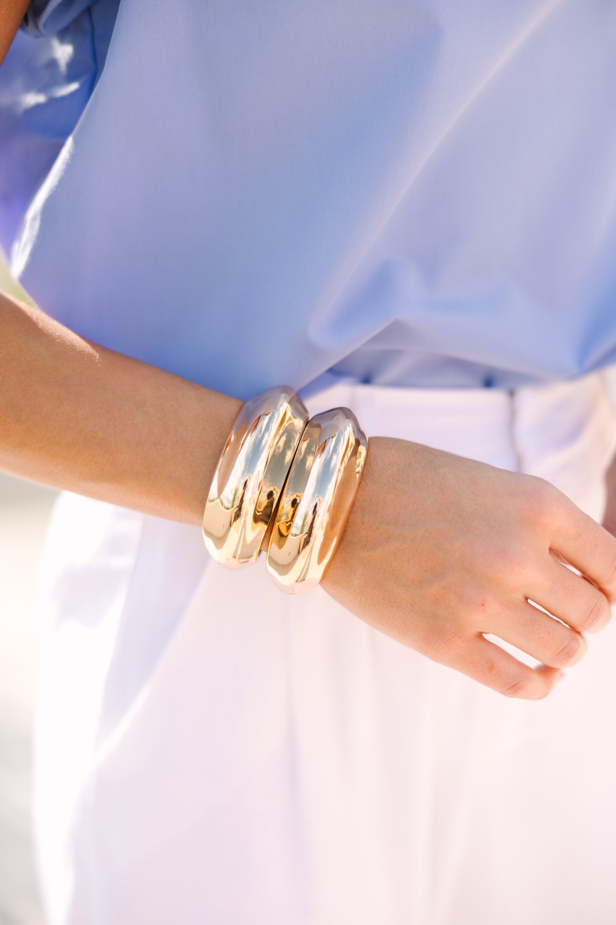 Bold Drama Gold Bangles Set – Shop the Mint