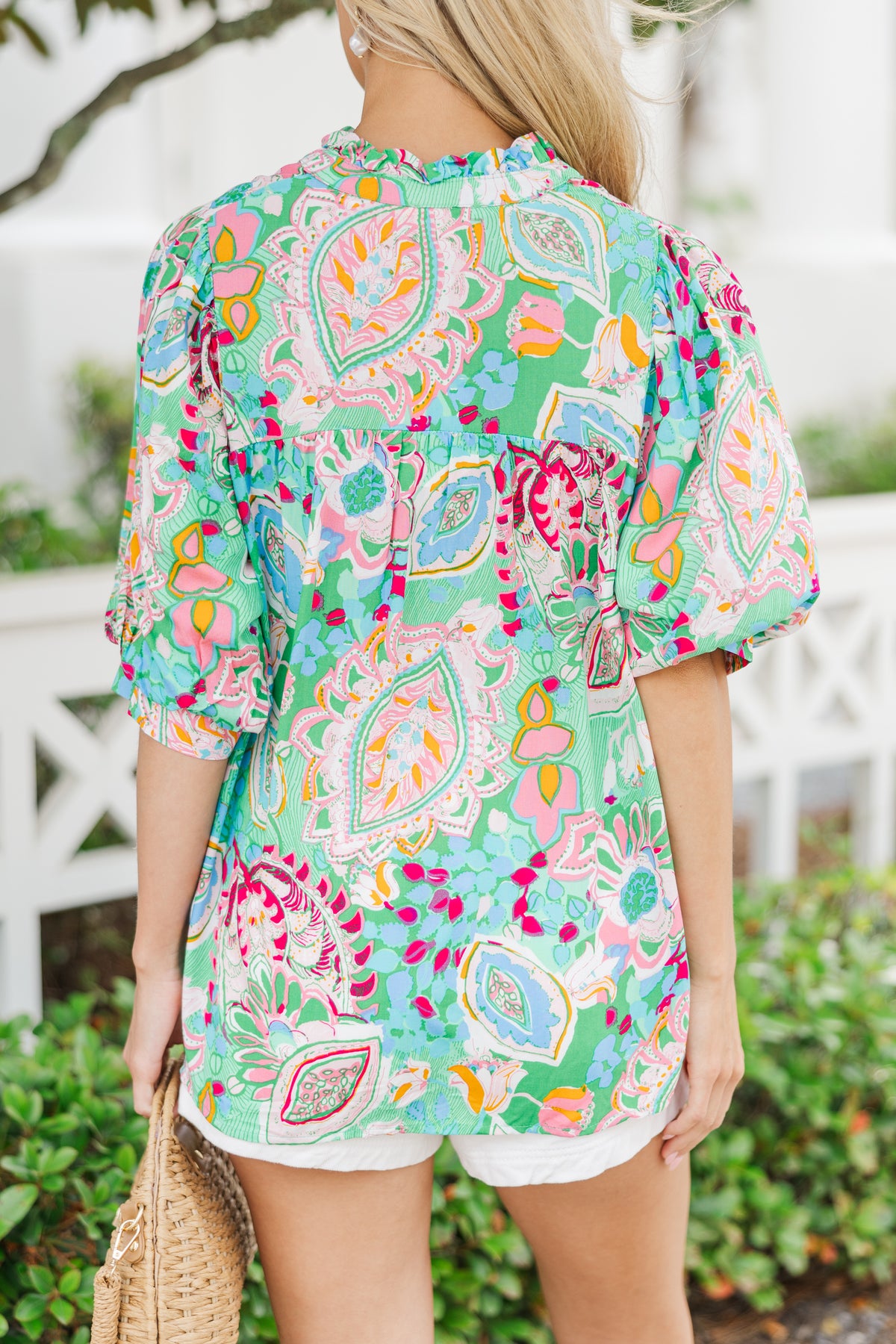 Work It Out Mint Green Floral Blouse – Shop the Mint