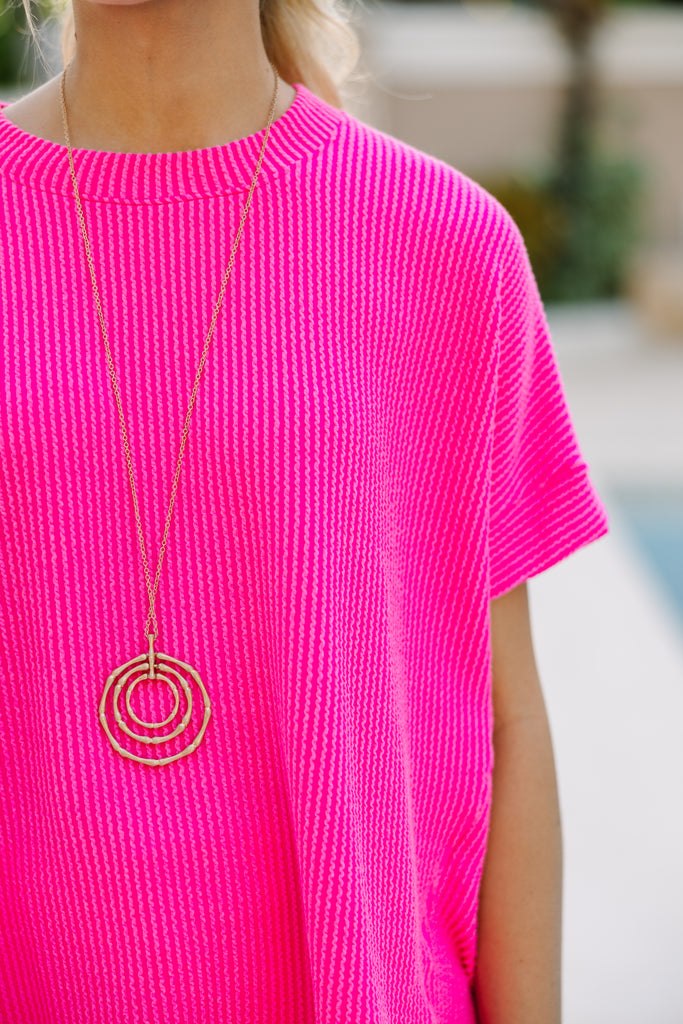 Catch On Fuchsia Pink Ribbed Top – Shop the Mint