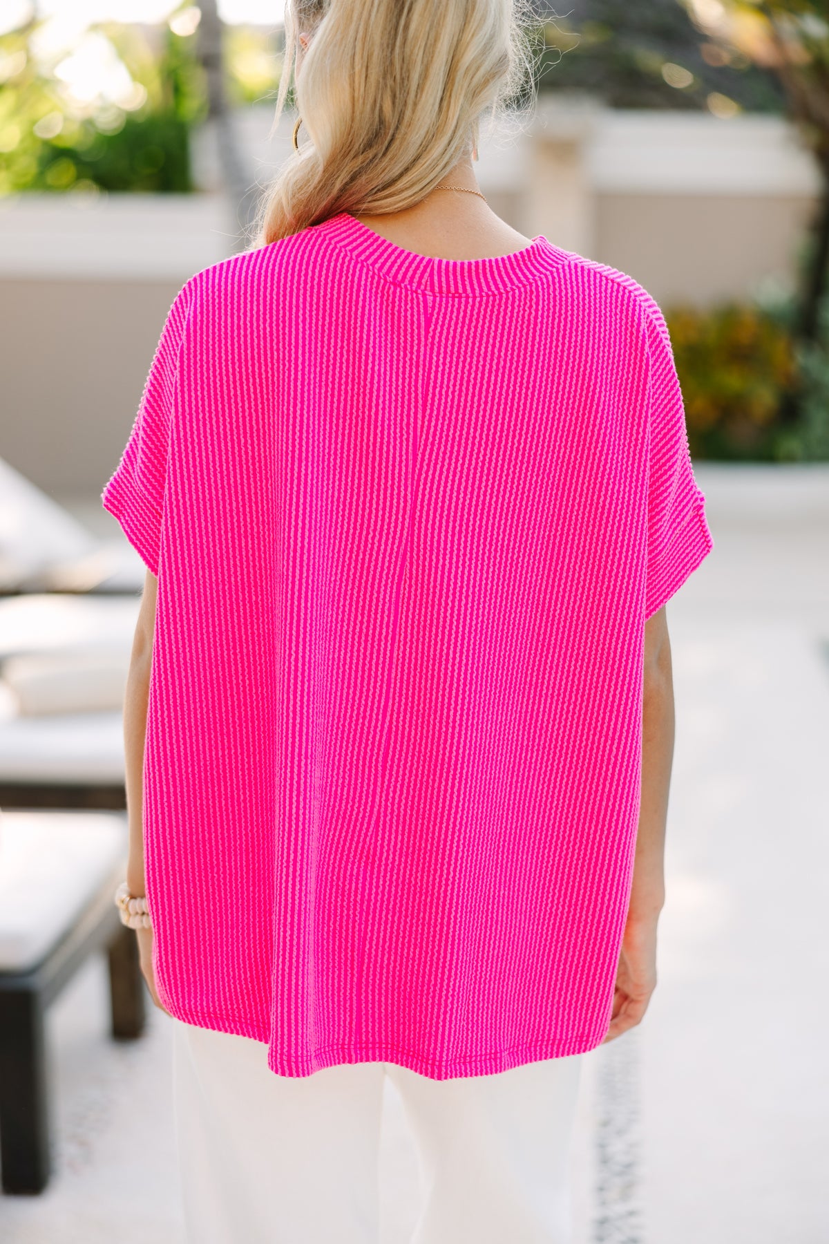 Catch On Fuchsia Pink Ribbed Top – Shop the Mint
