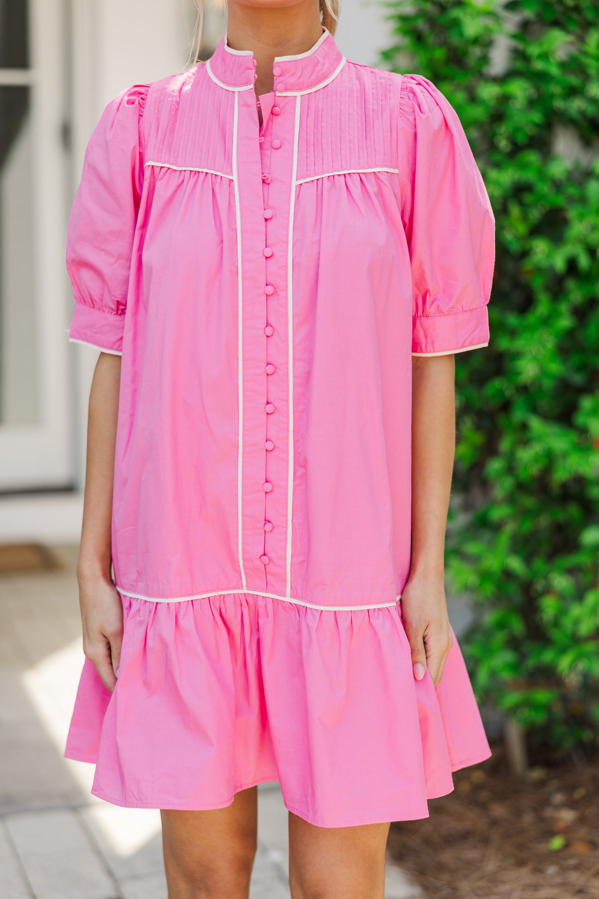 Feeling Prepped Pink Button Down Dress – Shop the Mint