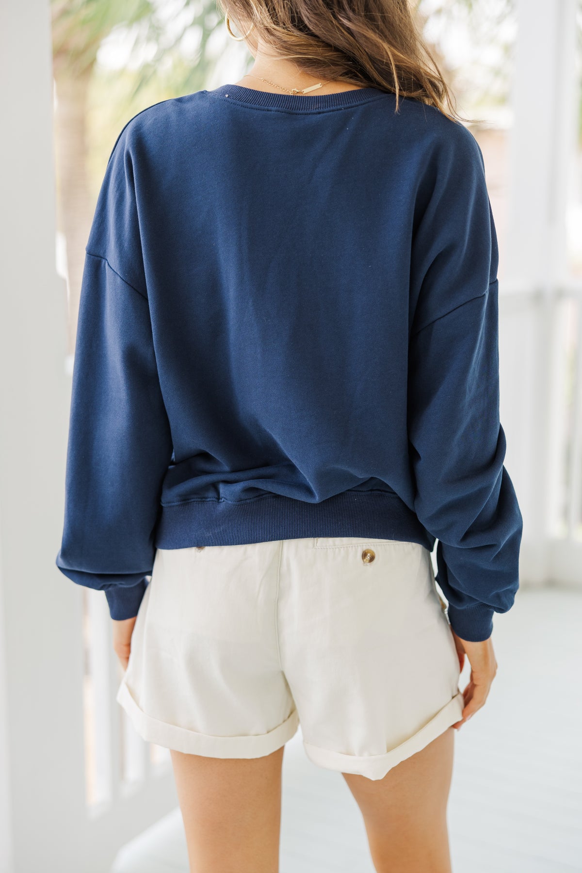 Living The Life Navy Blue Graphic Pullover – Shop the Mint