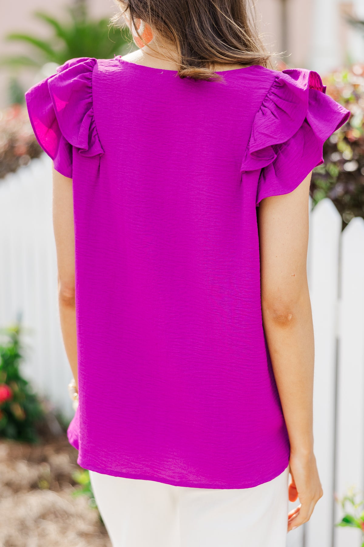 Travel Time Purple Ruffled Top – Shop the Mint