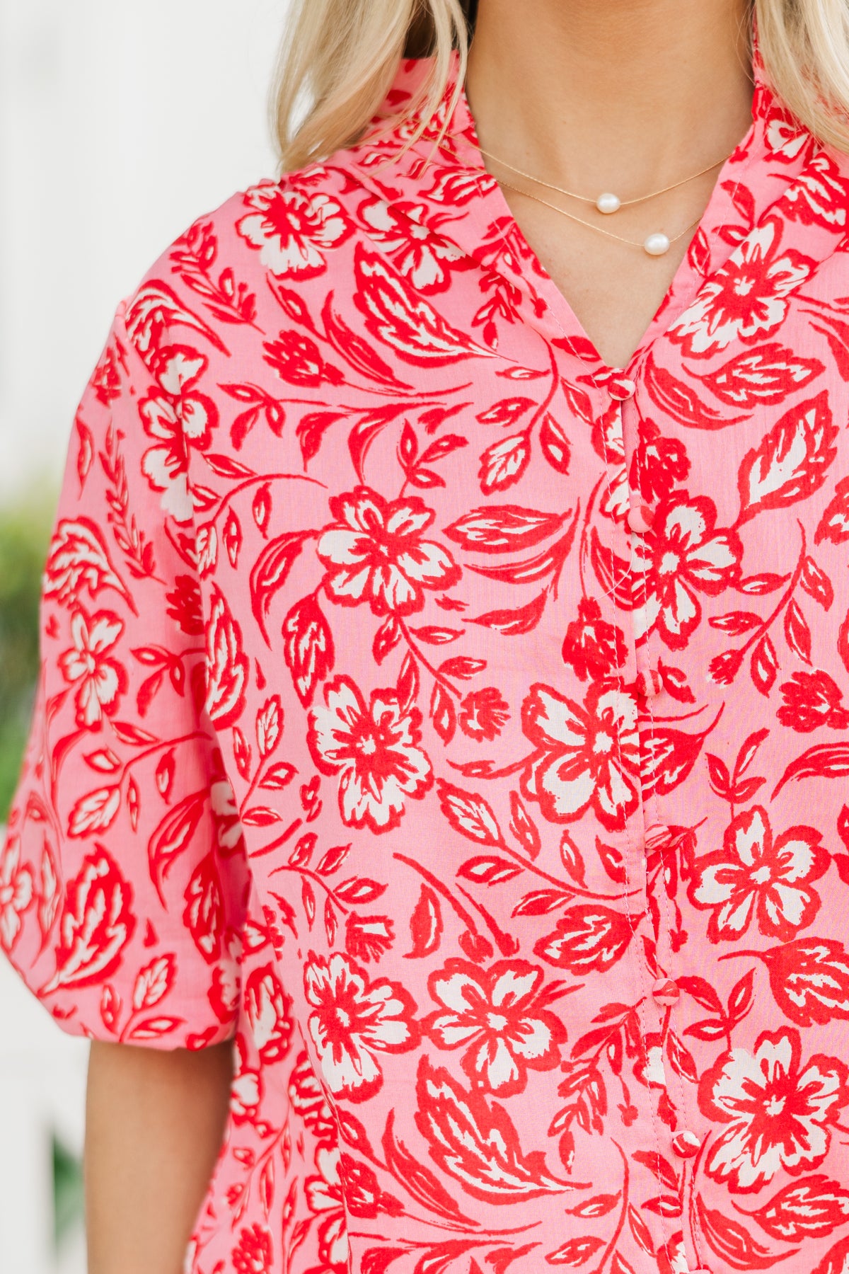 Fate: Take Notes Red Ditsy Floral Blouse – Shop the Mint