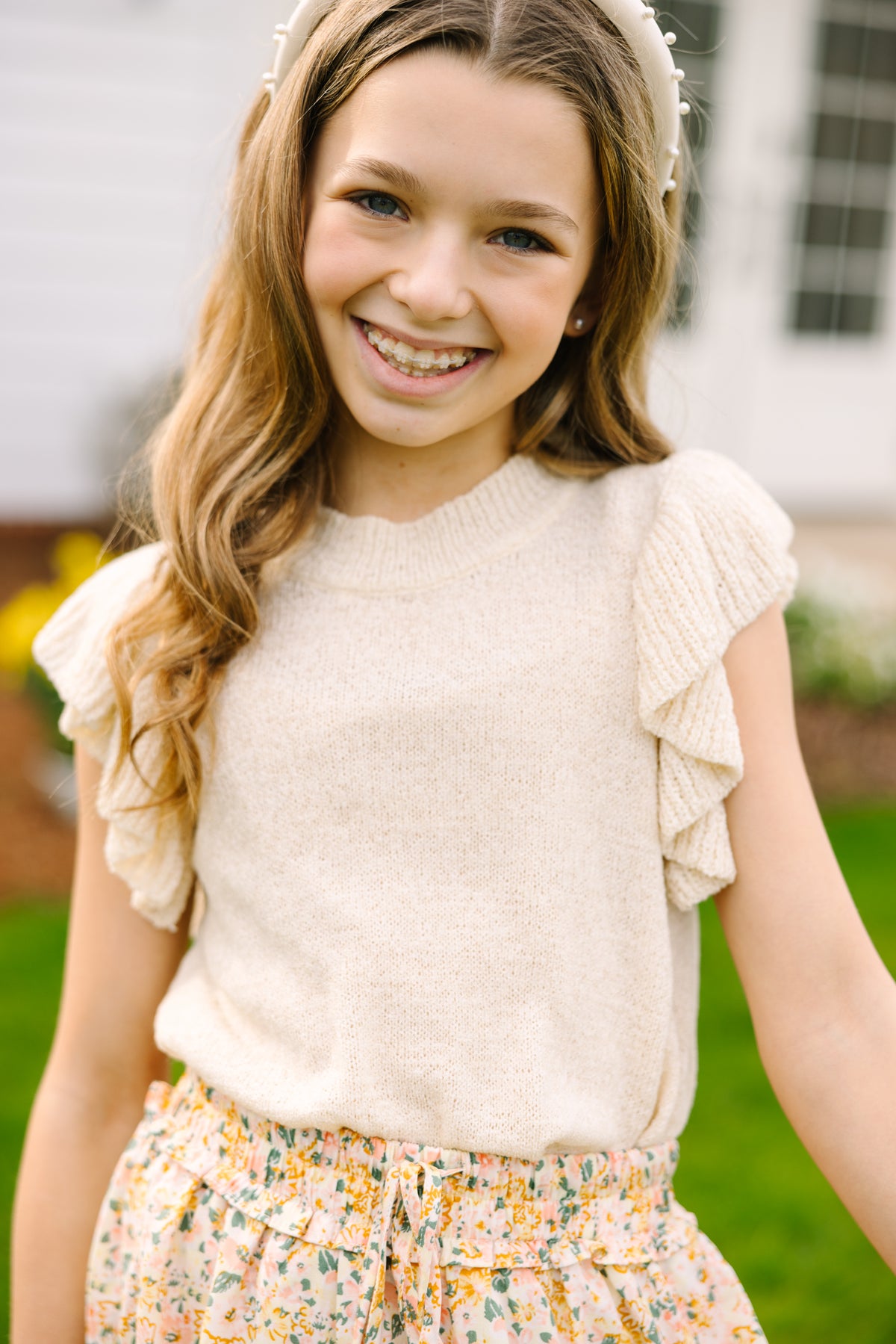 Girls: Certain Joy Cream White Knit Top – Shop the Mint