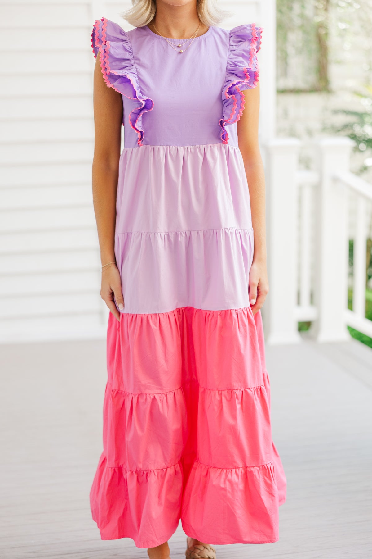 Thinking About It Purple Colorblock Maxi Dress – Shop the Mint