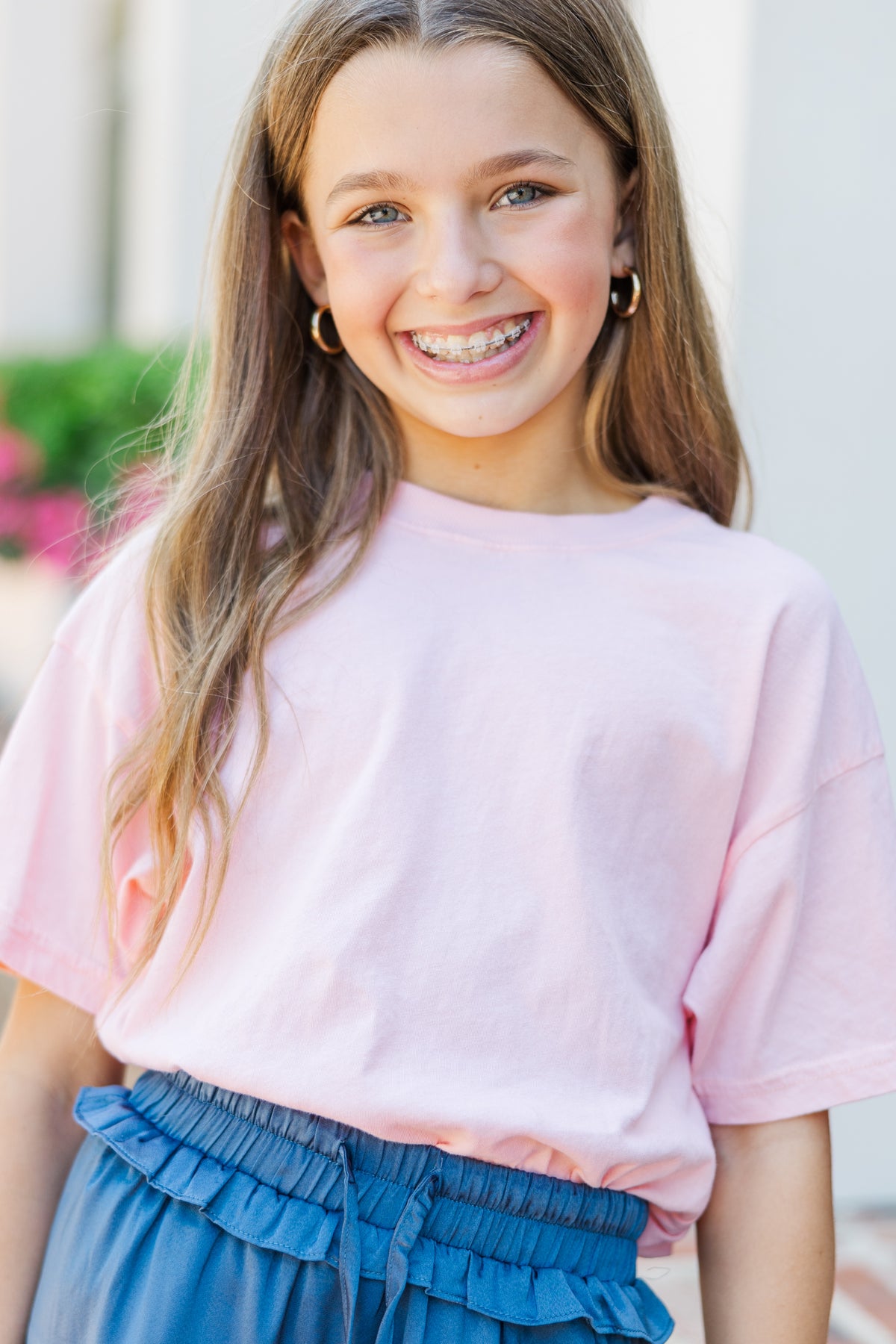 Girls: Peach Pink Oversized Tee – Shop the Mint
