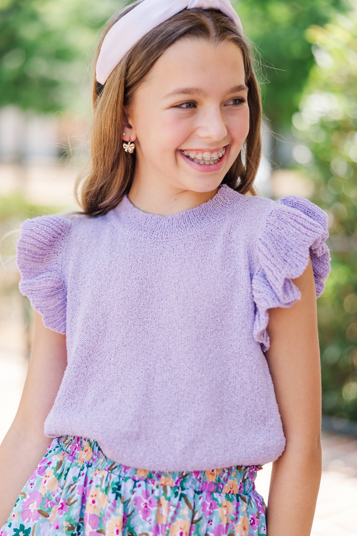 Girls: Certain Joy Lavender Purple Knit Top – Shop the Mint