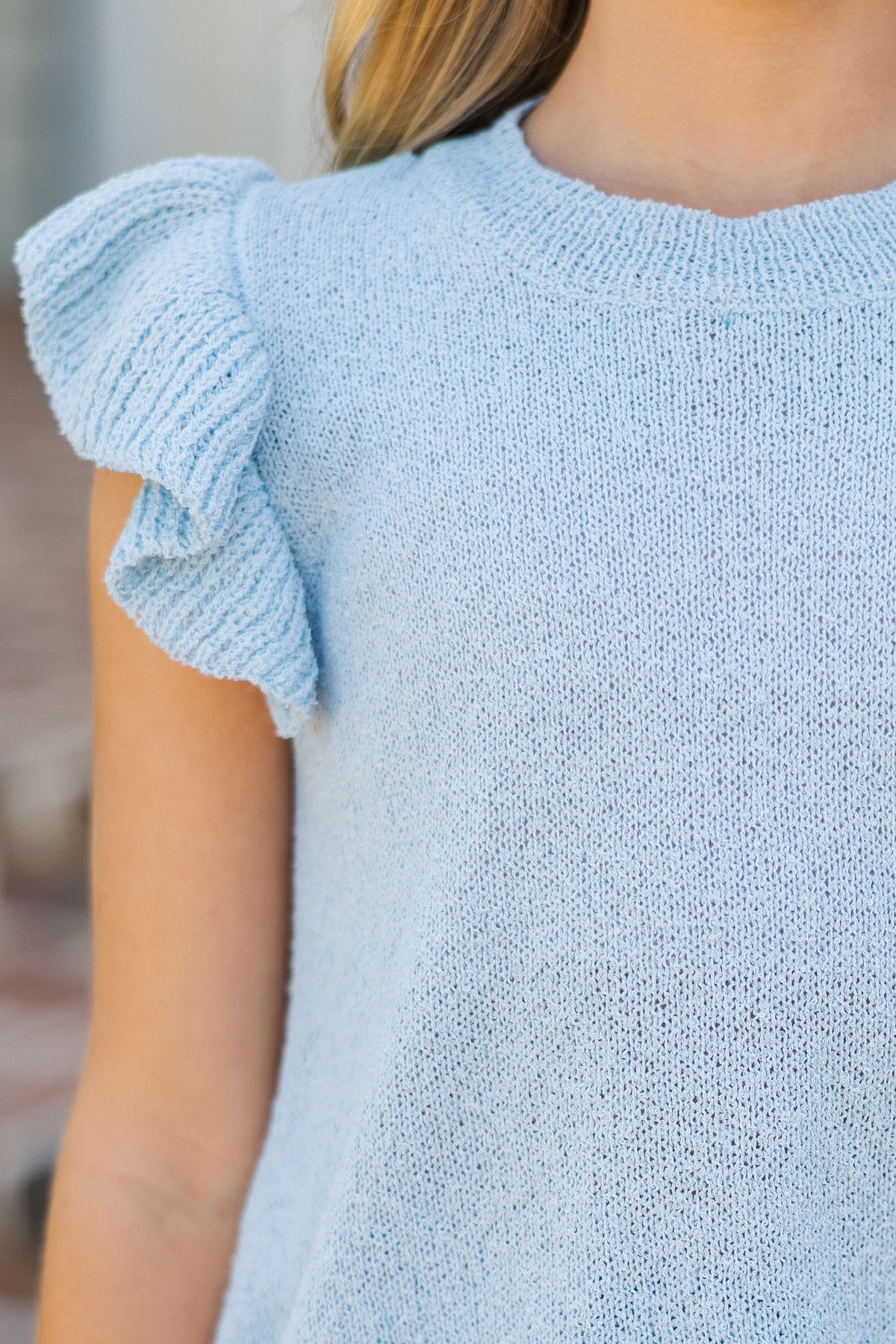 Girls: Certain Joy Light Blue Knit Top – Shop the Mint