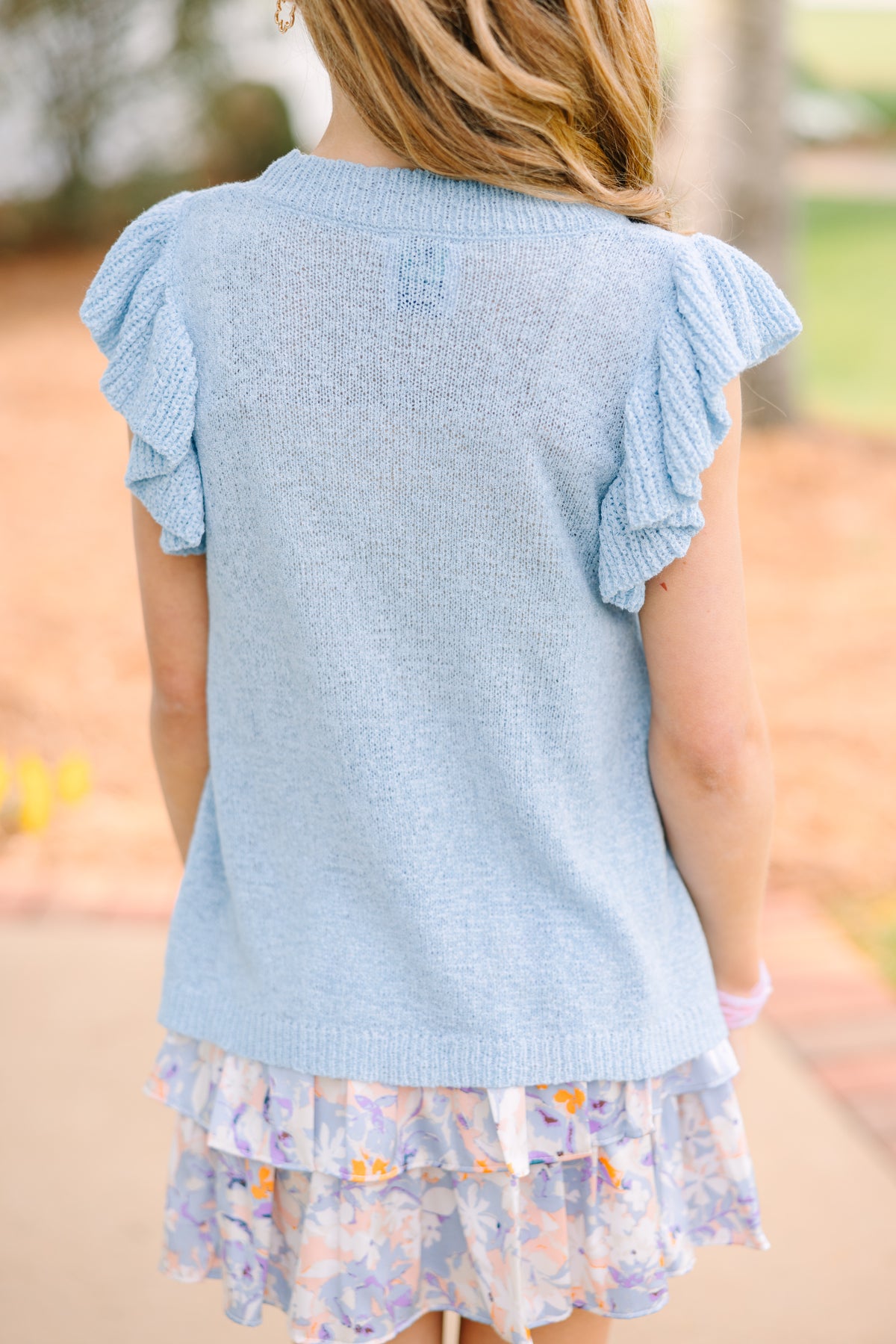 Girls: Certain Joy Light Blue Knit Top – Shop the Mint