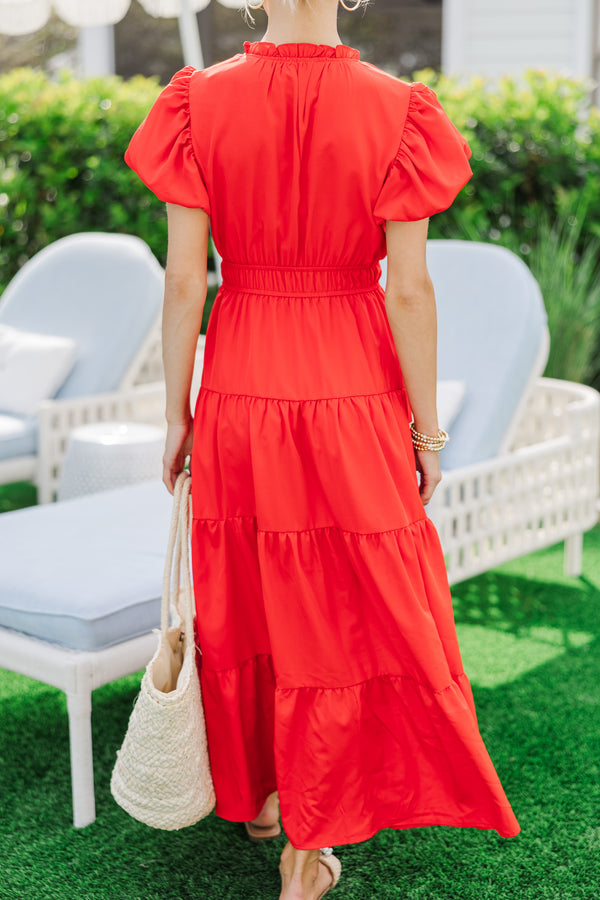 Coming Back For You Red Tiered Midi Dress – Shop the Mint