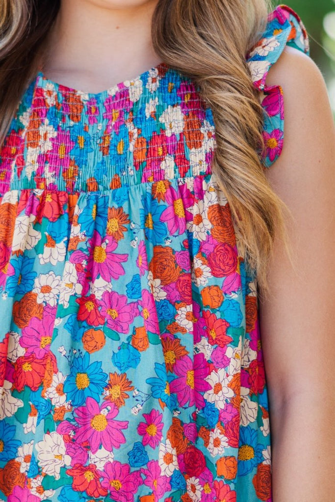Girls: Longing For Fun Pink Floral Ruffled Dress – Shop the Mint