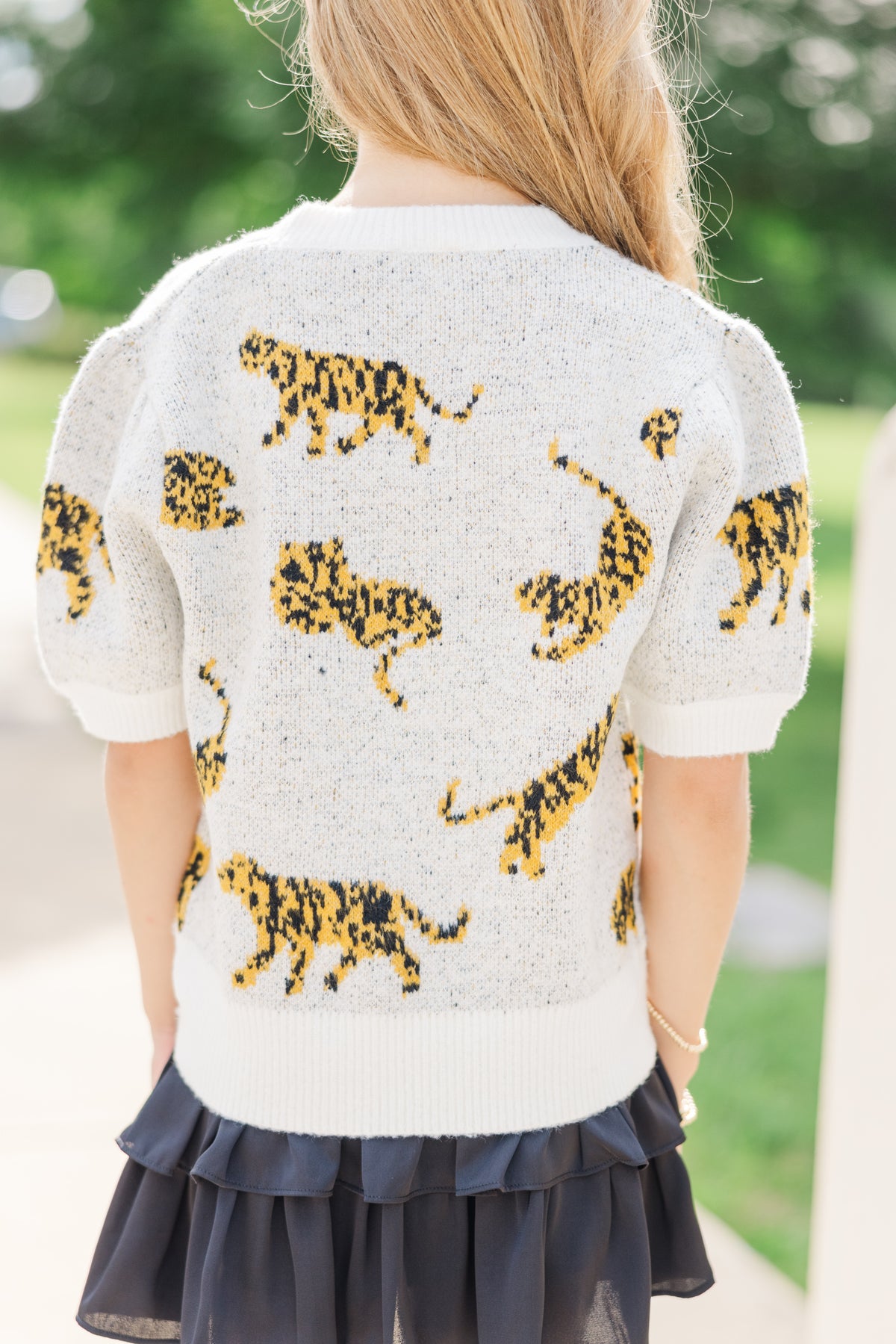 Girls: On The Prowl Ivory White Tiger Sweater – Shop the Mint