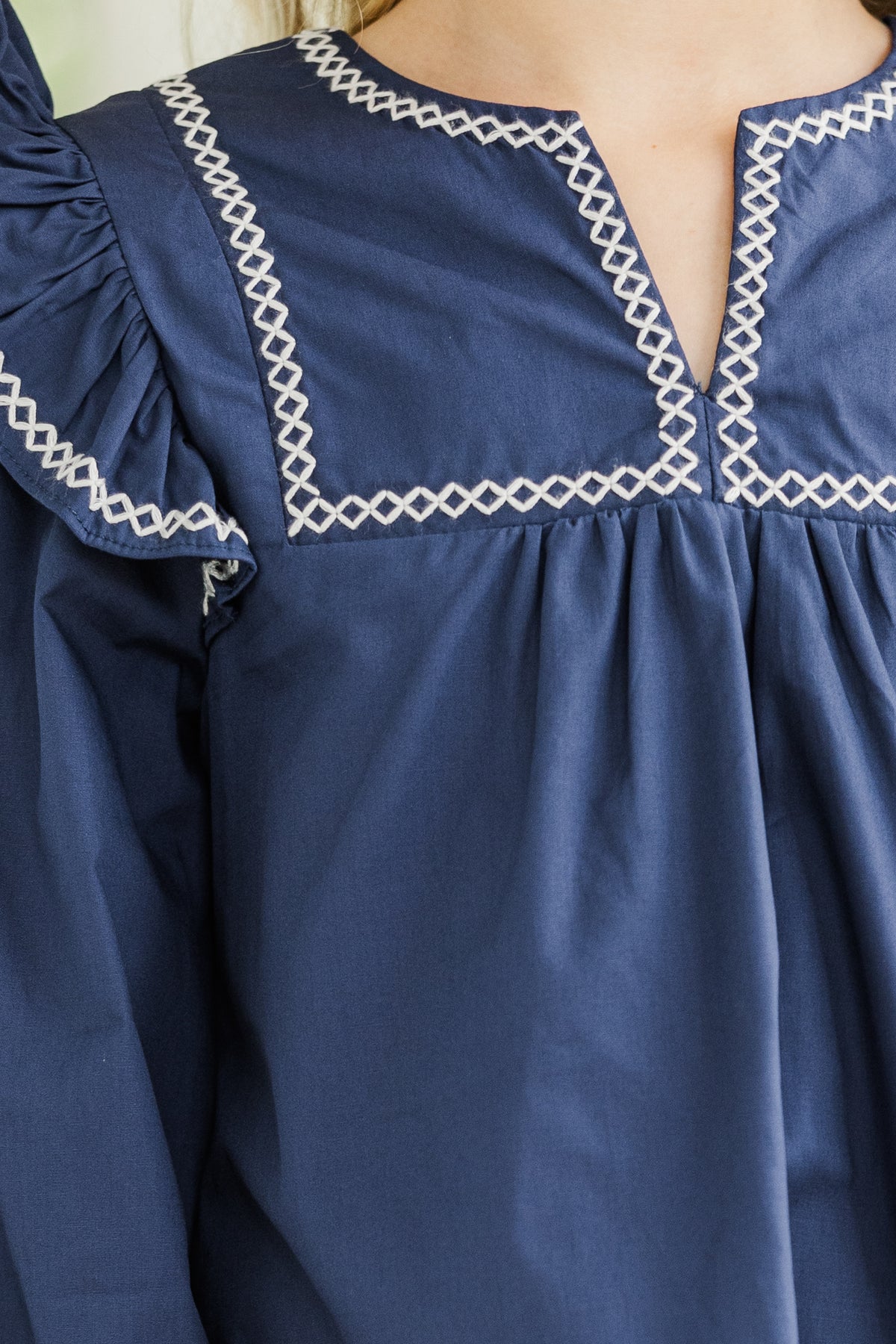 Girls: See It Through Navy Blue Babydoll Dress – Shop the Mint