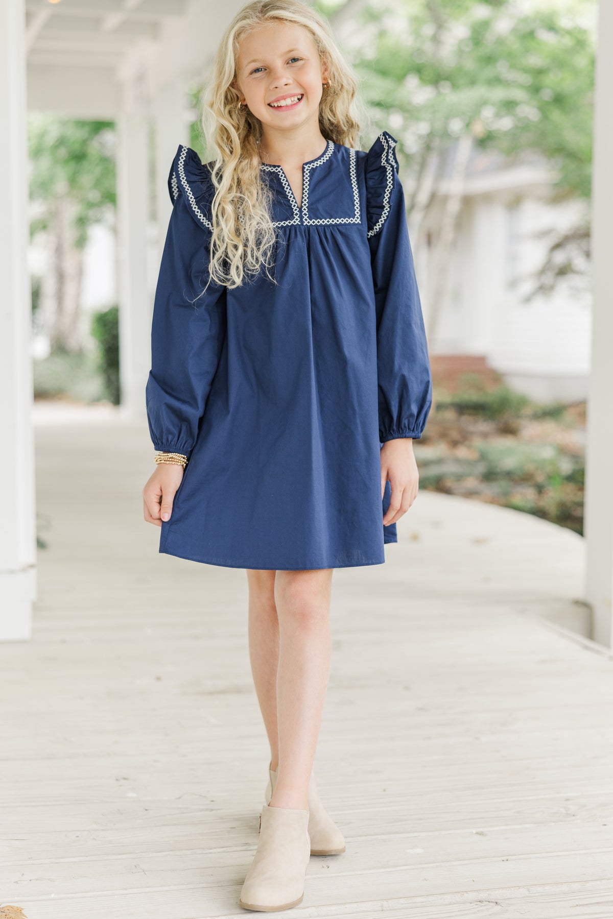 Girls: See It Through Navy Blue Babydoll Dress – Shop the Mint