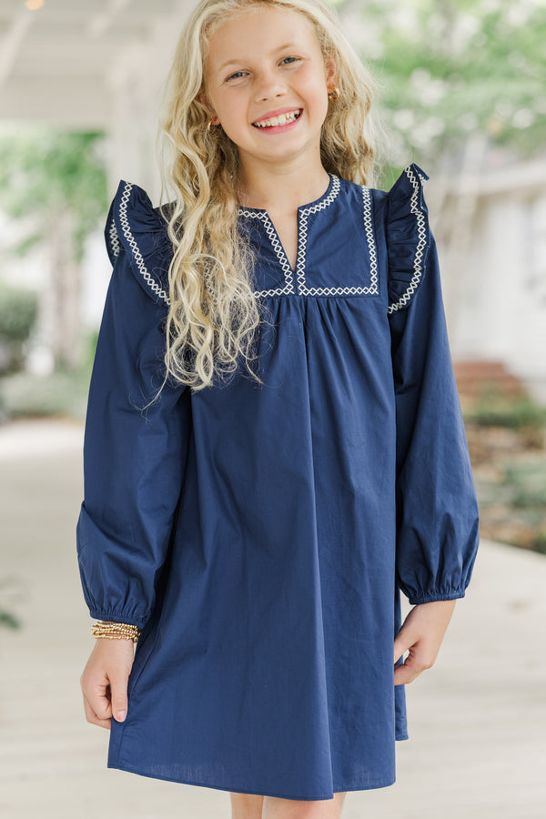 Girls: See It Through Navy Blue Babydoll Dress – Shop the Mint