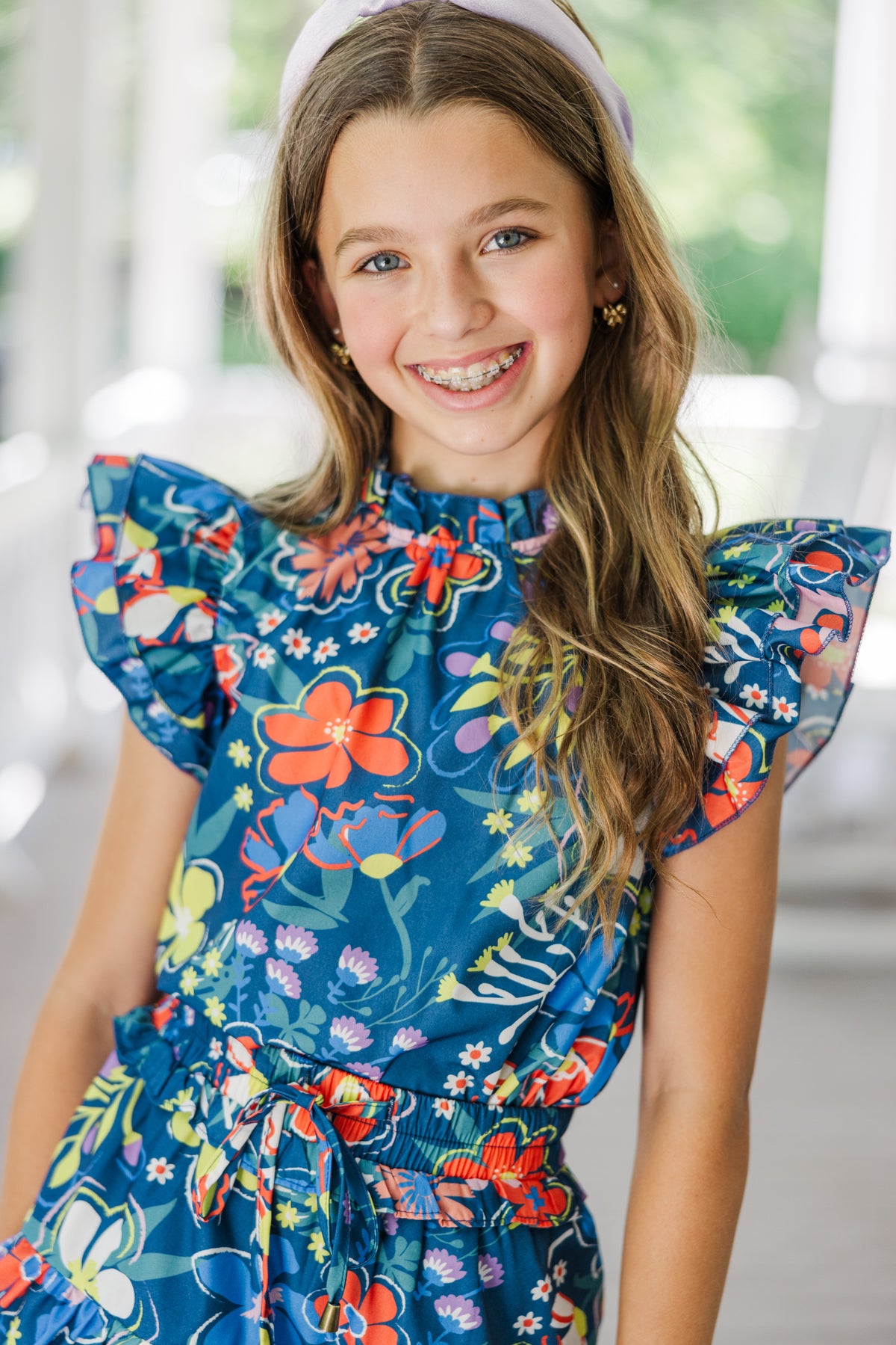 Girls: A True Beauty Navy Blue Floral Blouse – Shop the Mint