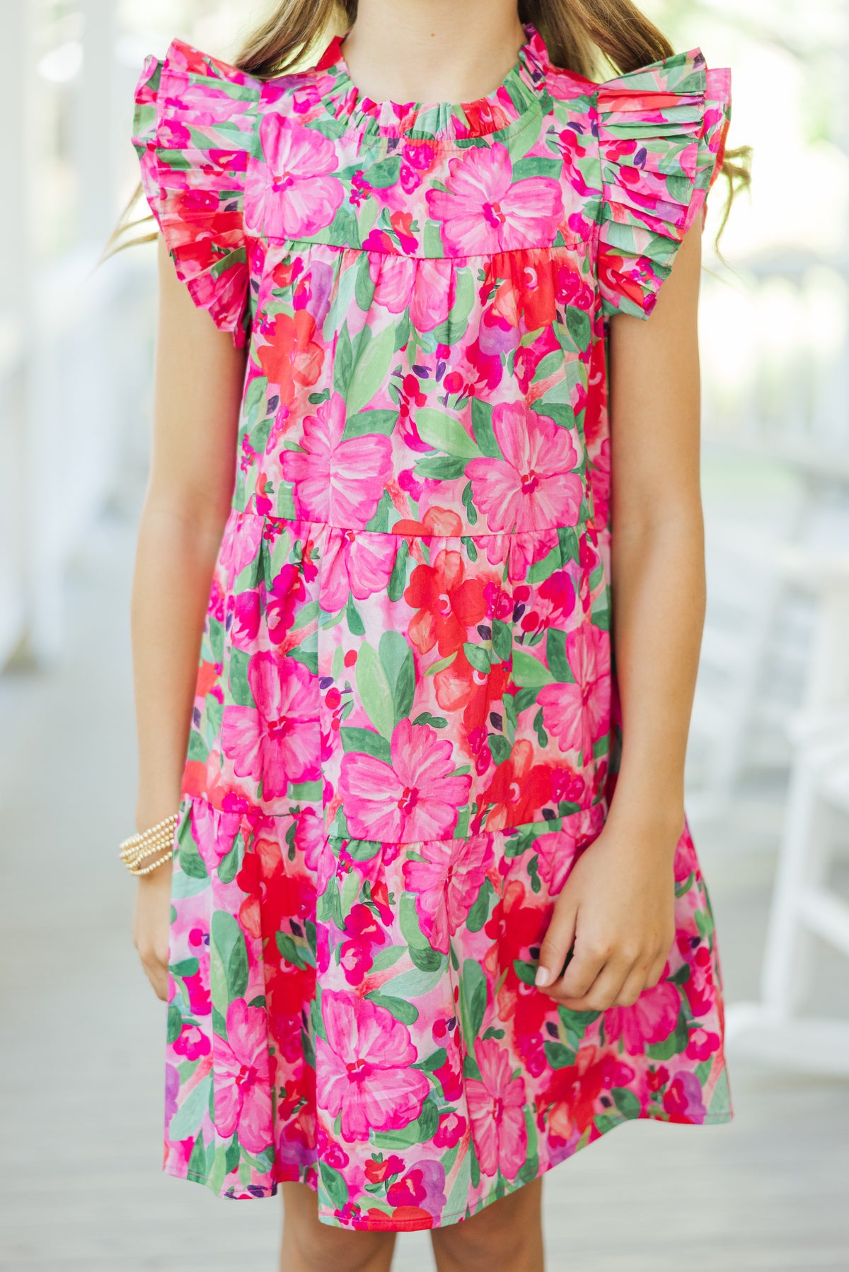 Girls: Sweet Nature Pink Floral Babydoll Dress – Shop the Mint