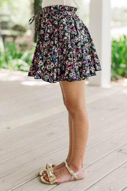 Girls: Look Your Way Purple Floral Ruffled Skort – Shop the Mint