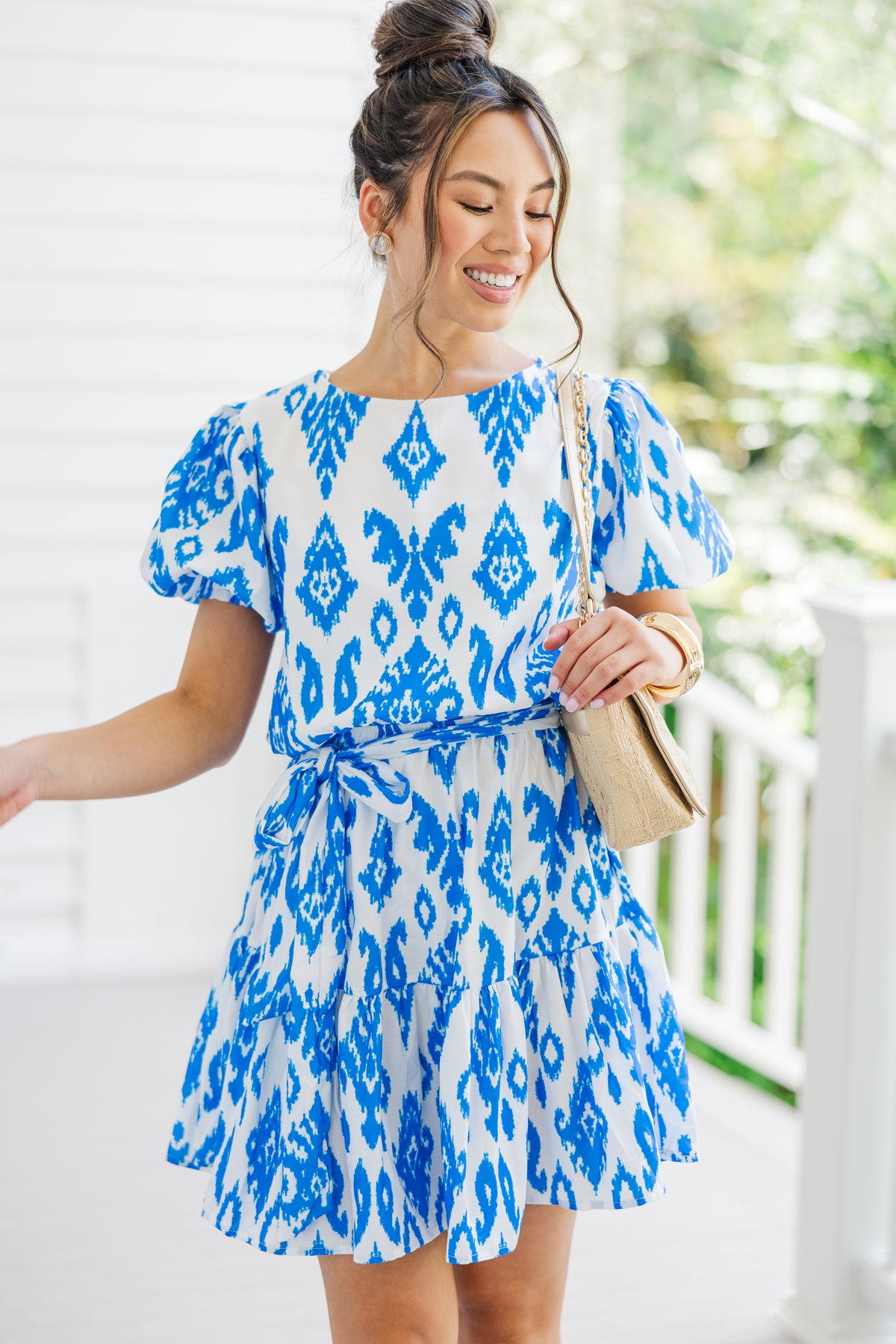 Just Dreaming Royal Blue Abstract Dress – Shop the Mint