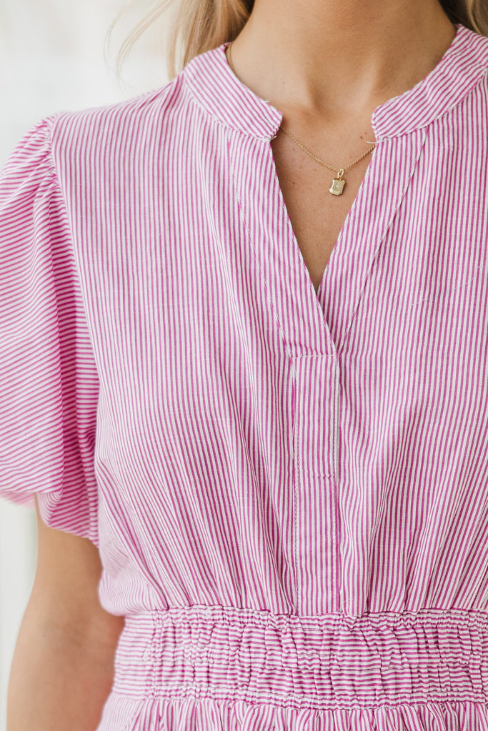 It's A Love Story Red Striped Dress – Shop the Mint