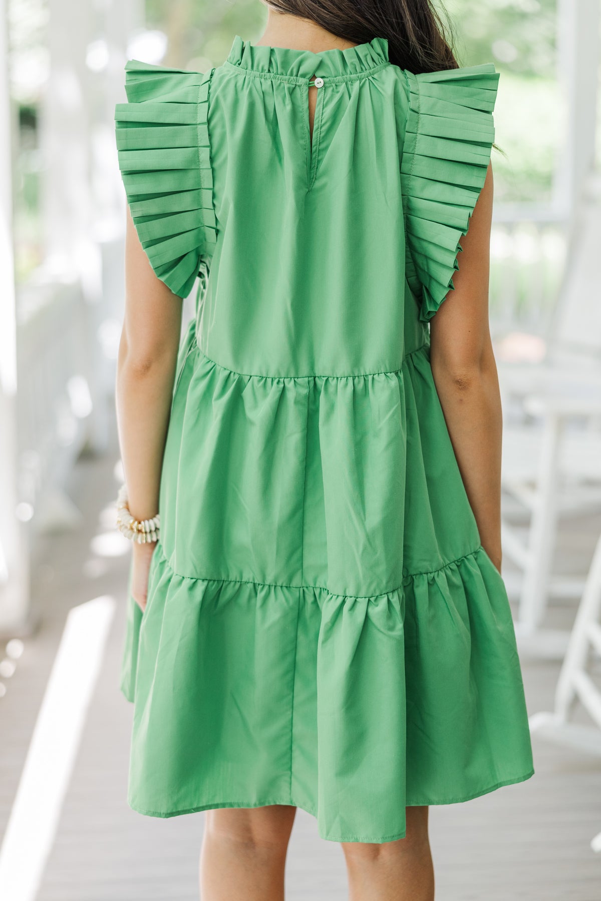 Tell It All Green Ruffled Dress – Shop the Mint