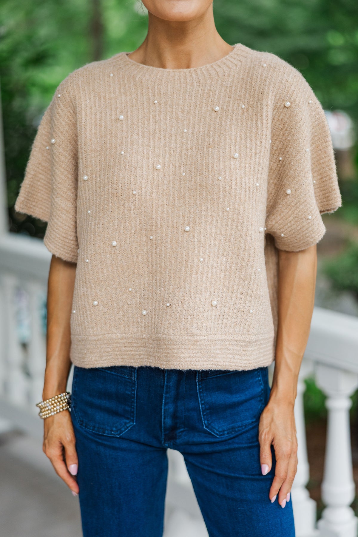 See You Soon Taupe Brown Embellished Sweater – Shop the Mint