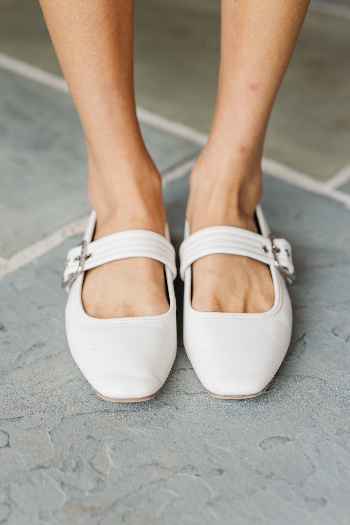 Make The Call Bone White Mary Jane Flats – Shop the Mint