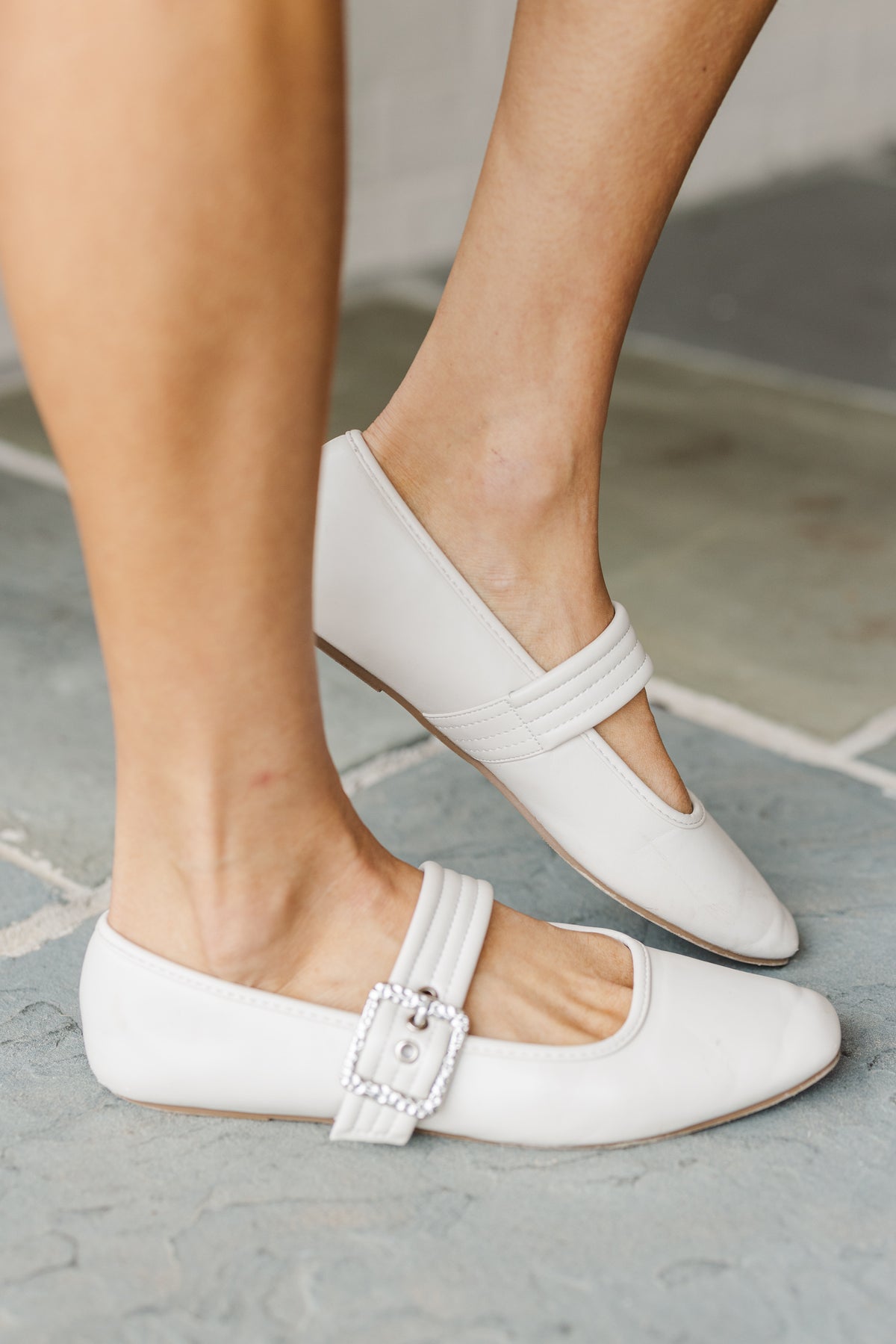 Make The Call Bone White Mary Jane Flats – Shop the Mint