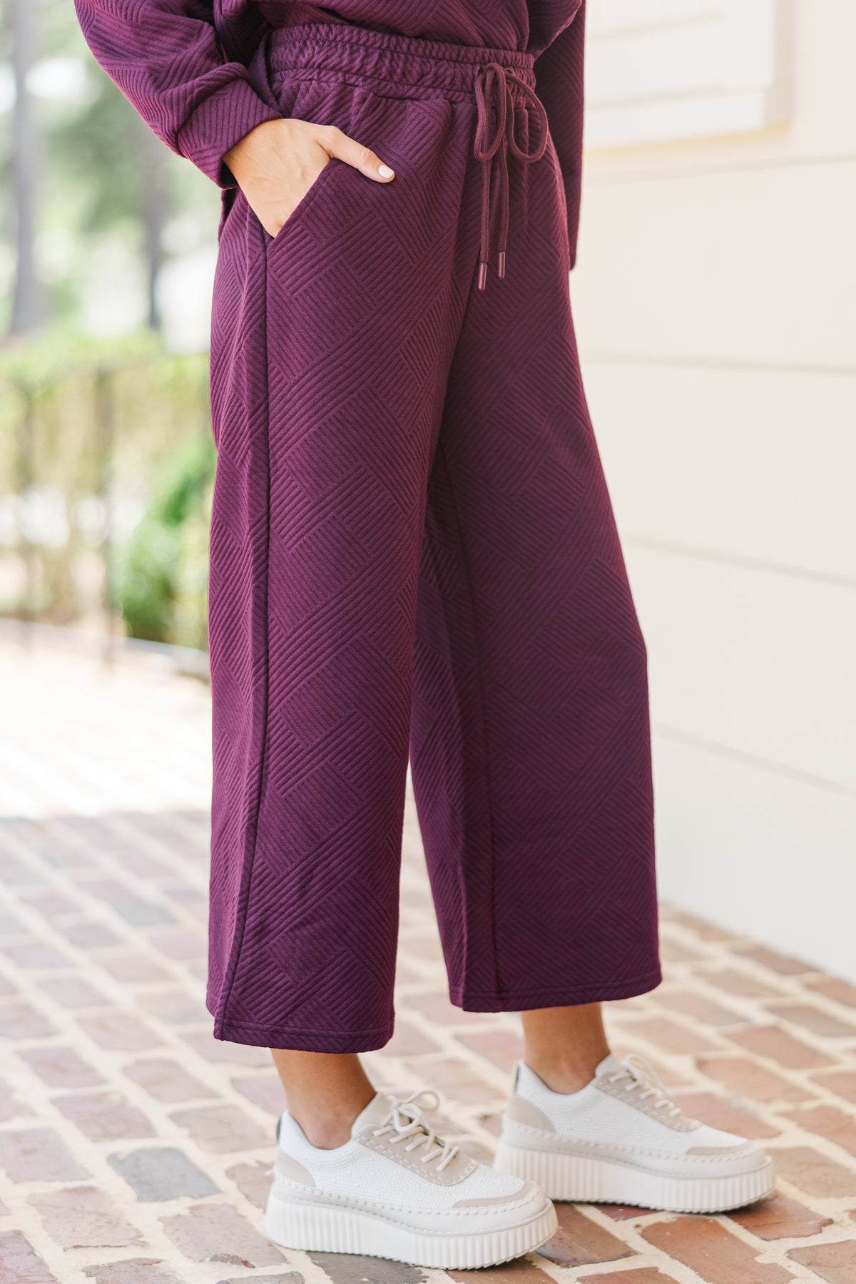 Make Your Day Mulberry Textured Pants – Shop the Mint
