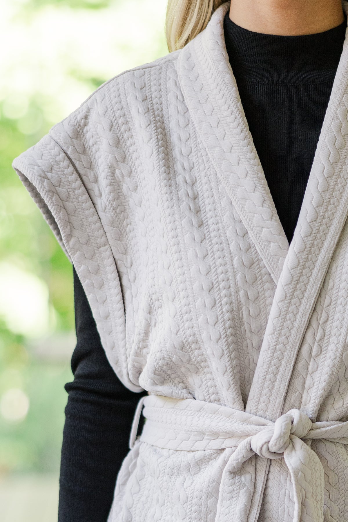 Can't Leave You Cream Textured Vest Jacket – Shop the Mint