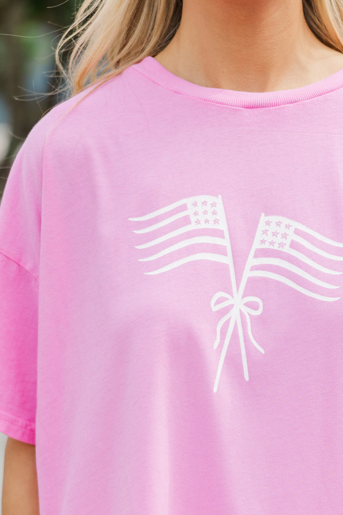 Home Of The Brave Pink Graphic Tee – Shop the Mint