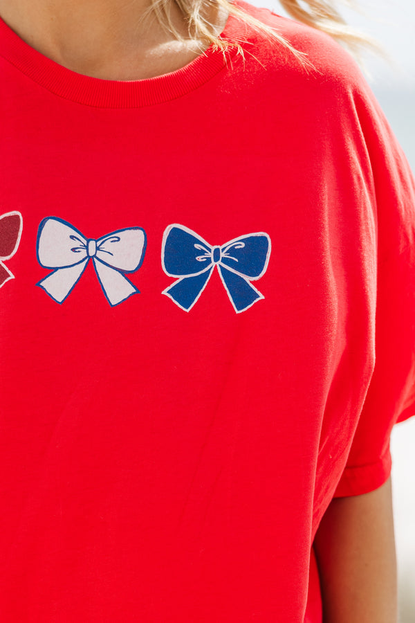 Red White & Bowtiful Red Graphic Tee – Shop the Mint