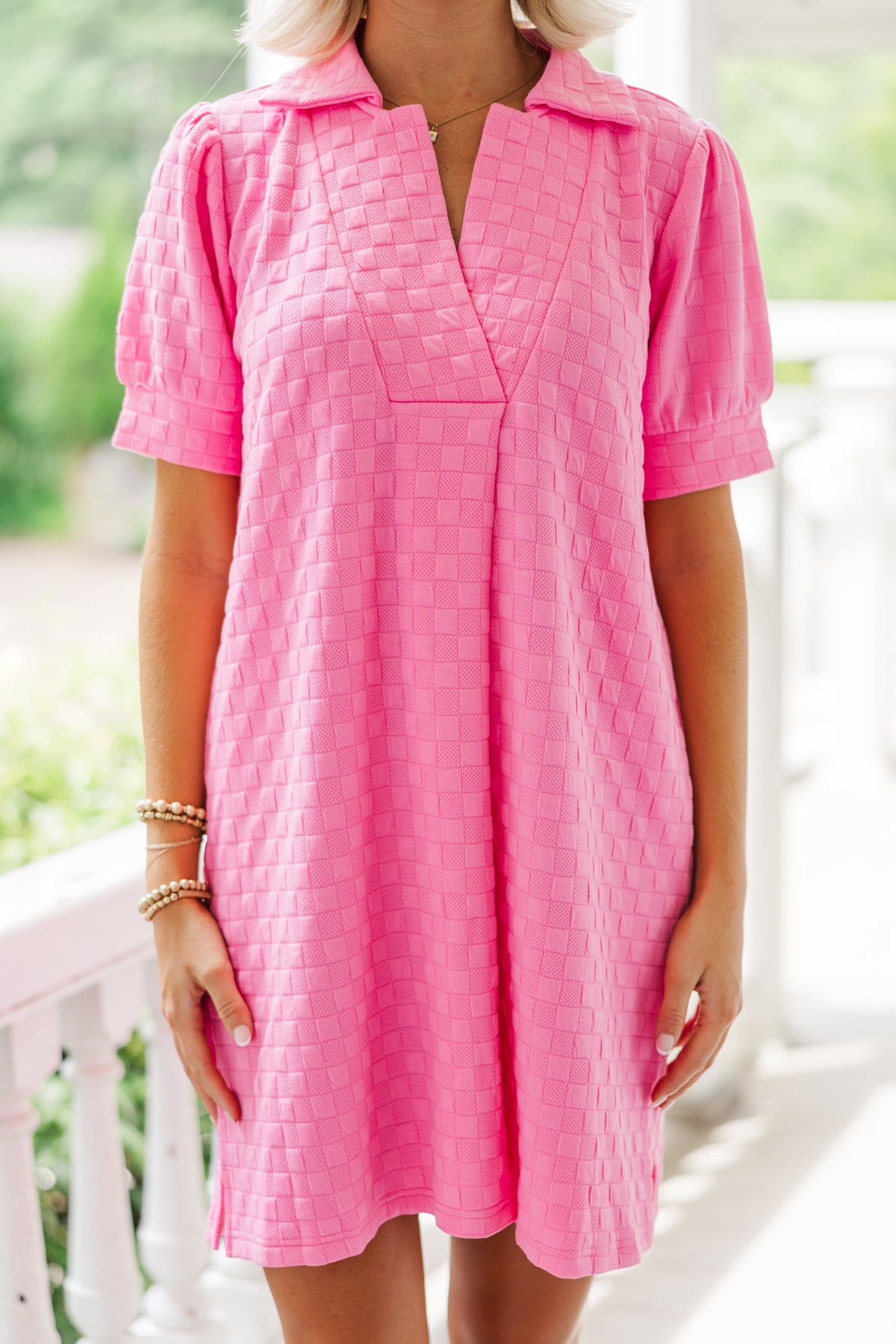 Nice To See You Pink Textured Dress – Shop the Mint