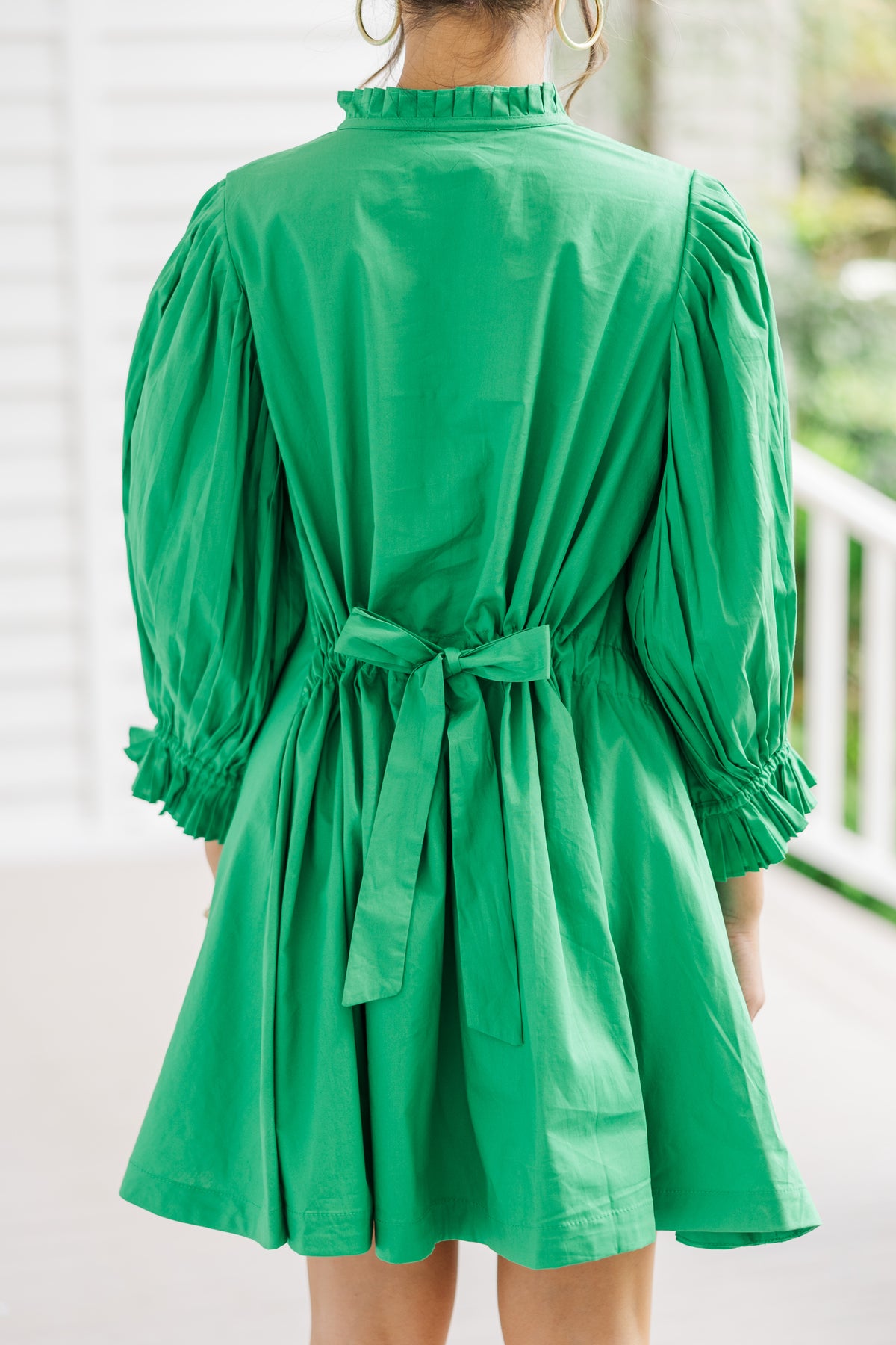 Under The Stars Kelly Green Tie Back Dress – Shop the Mint