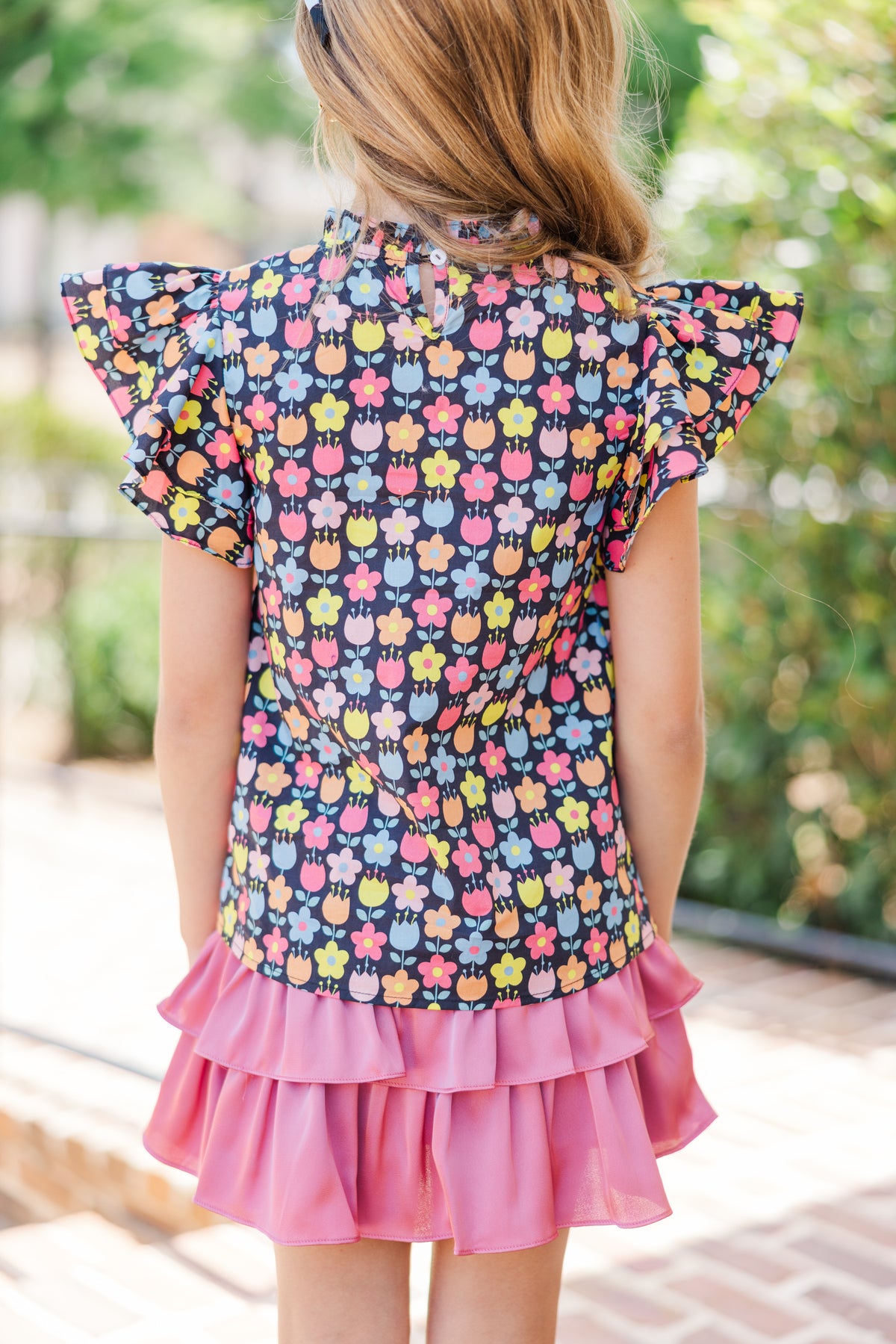 Girls: All Heart Black Tulip Floral Blouse – Shop the Mint