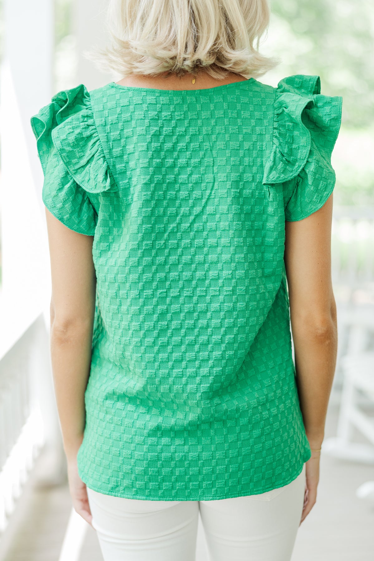 See It All Green Textured Blouse – Shop the Mint