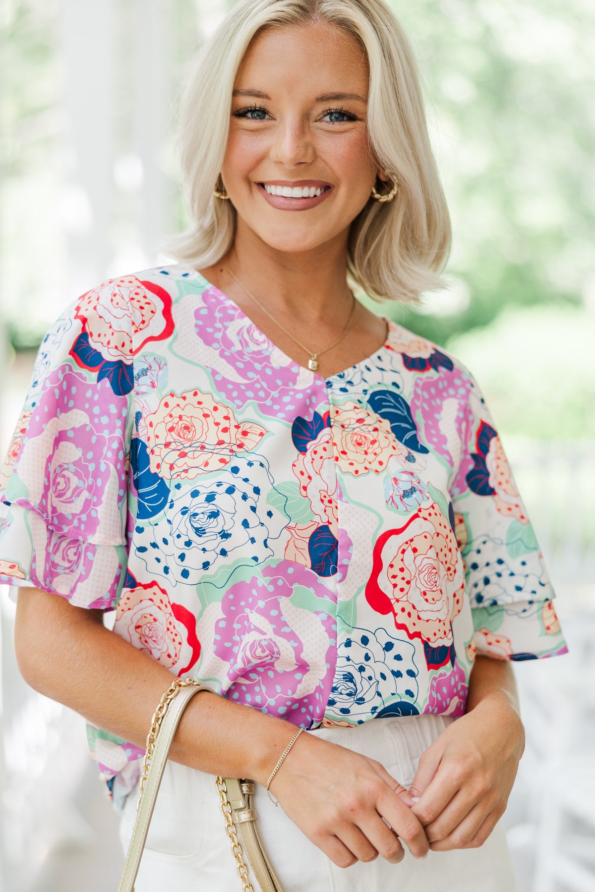 New Levels White Floral Blouse – Shop the Mint