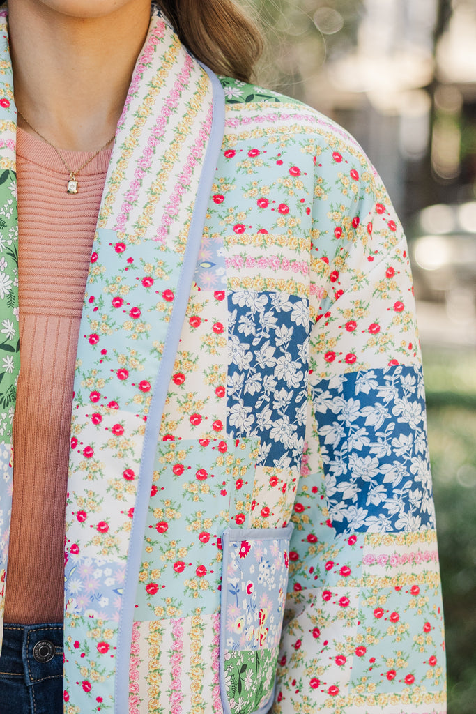 Cottage Dreaming Blue Patchwork Jacket – Shop the Mint