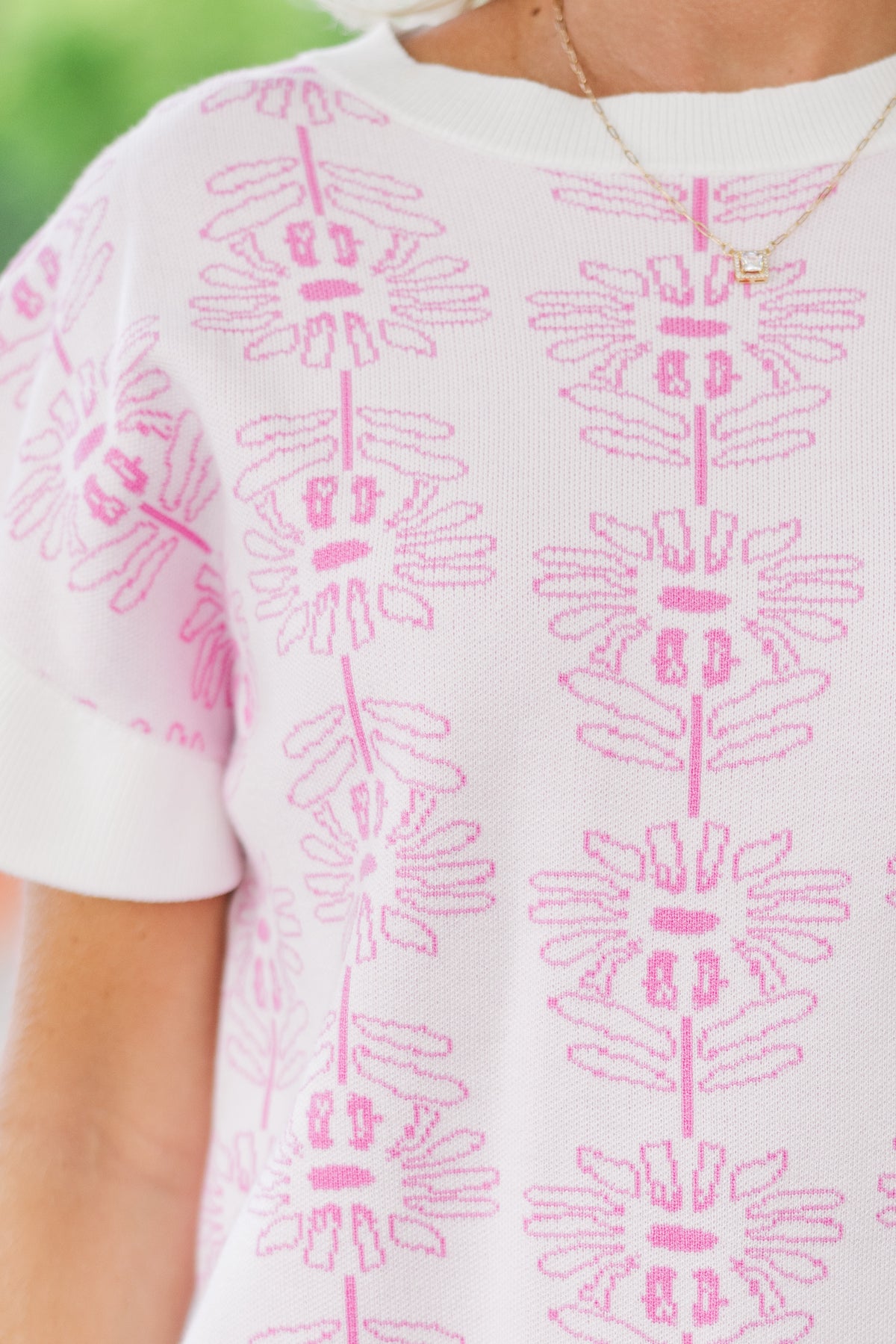 Fall In Love Fuchsia Pink Floral Sweater – Shop the Mint