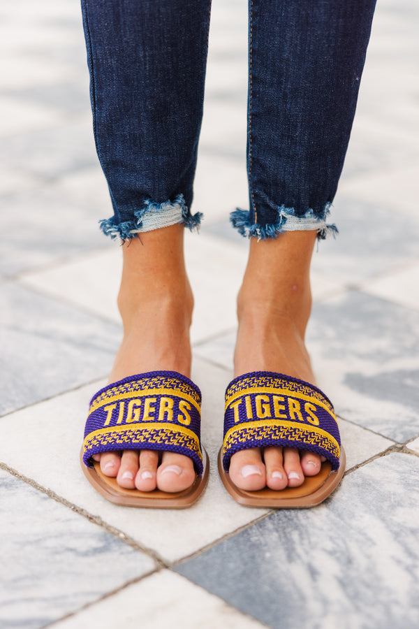 Walk On Purple Tigers Slide Sandals – Shop the Mint